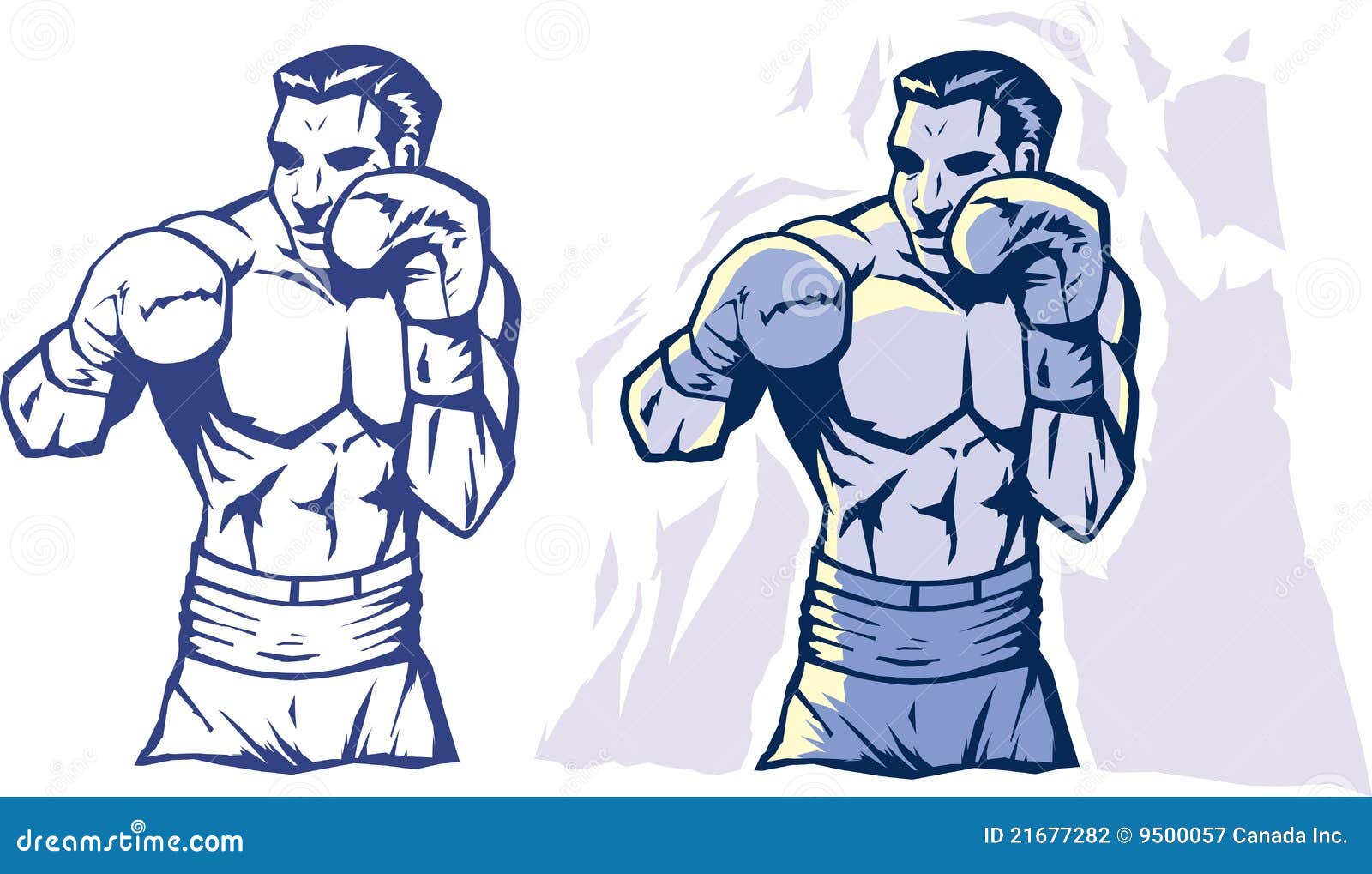 Stylized Boxer Silhouette, Boxing Symbol Vector Illustration ...