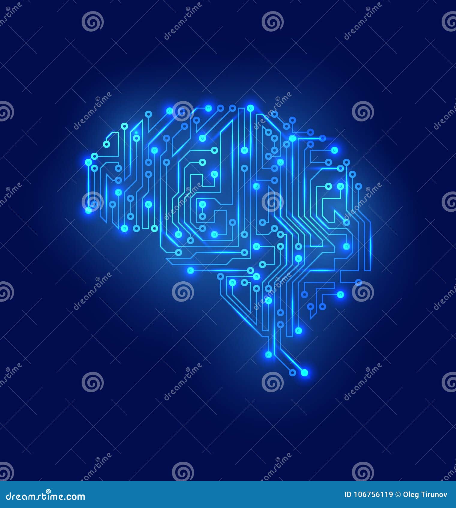 Stylized Brain. Circuit Board Texture, Electricity Mind Stock Vector ... Stylized Brain. Circuit Board Texture, Electricity Mind Stock Vector ...