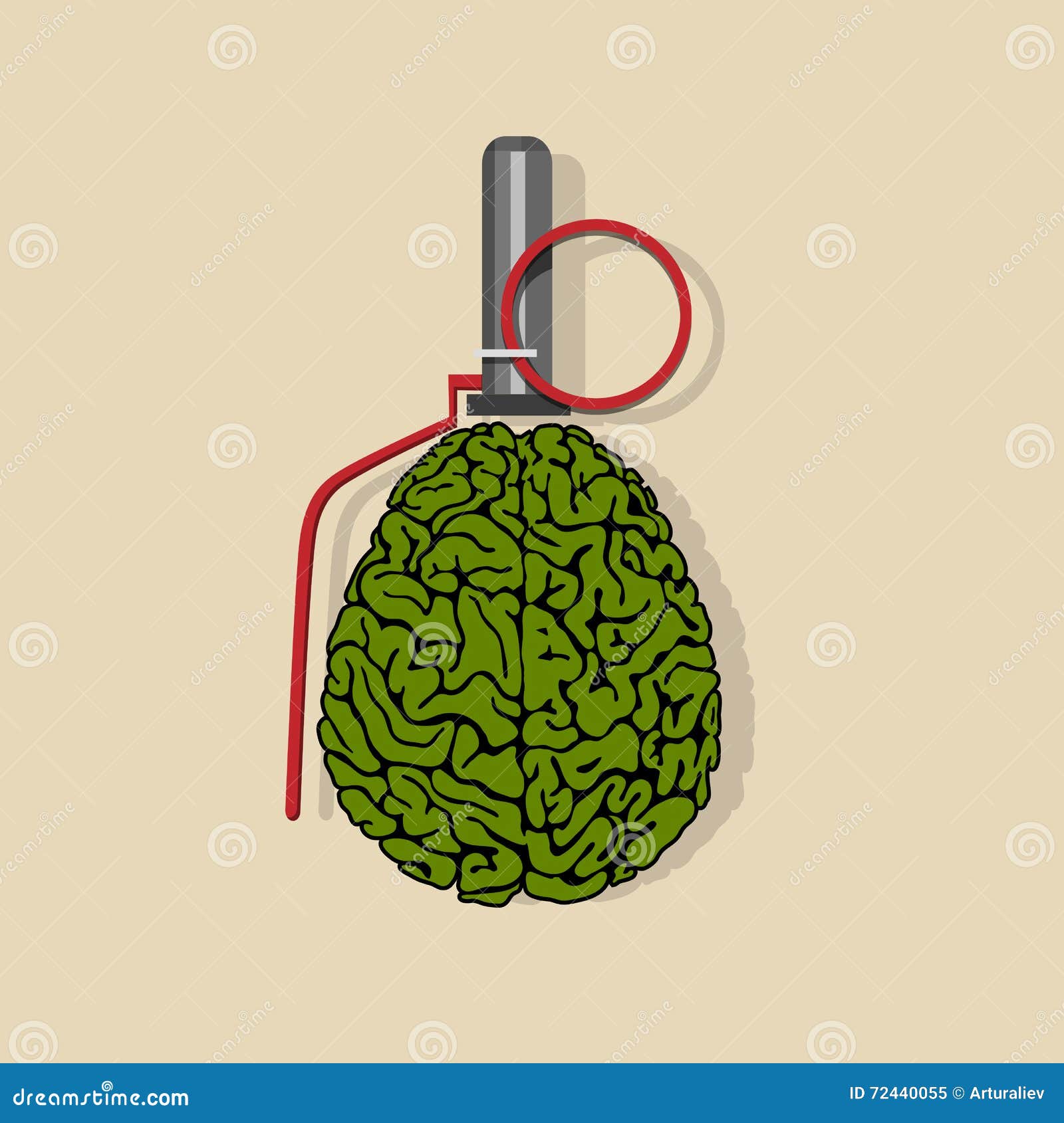 Brain And Hand For Supporting Developmental Health Logo Cartoon Vector ...