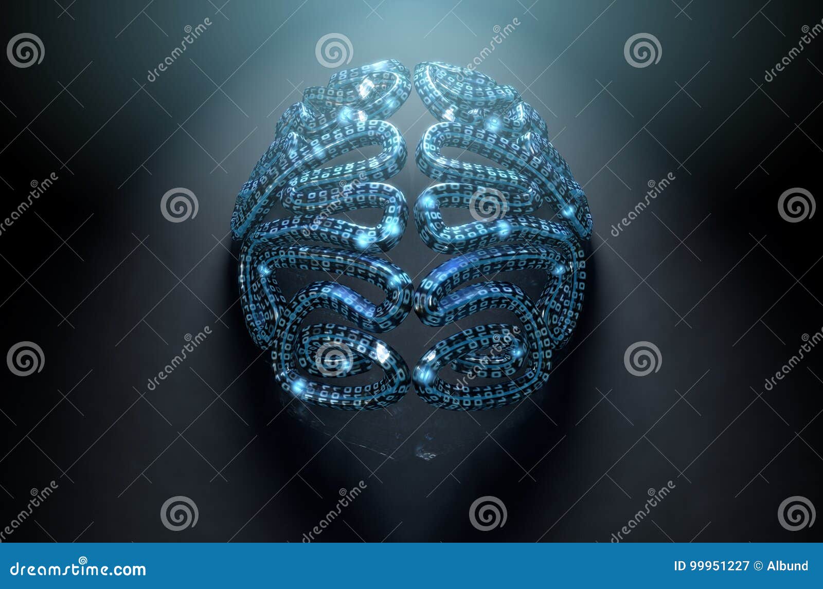 Stylized Brain. Circuit Board Texture, Electricity Mind Vector ...