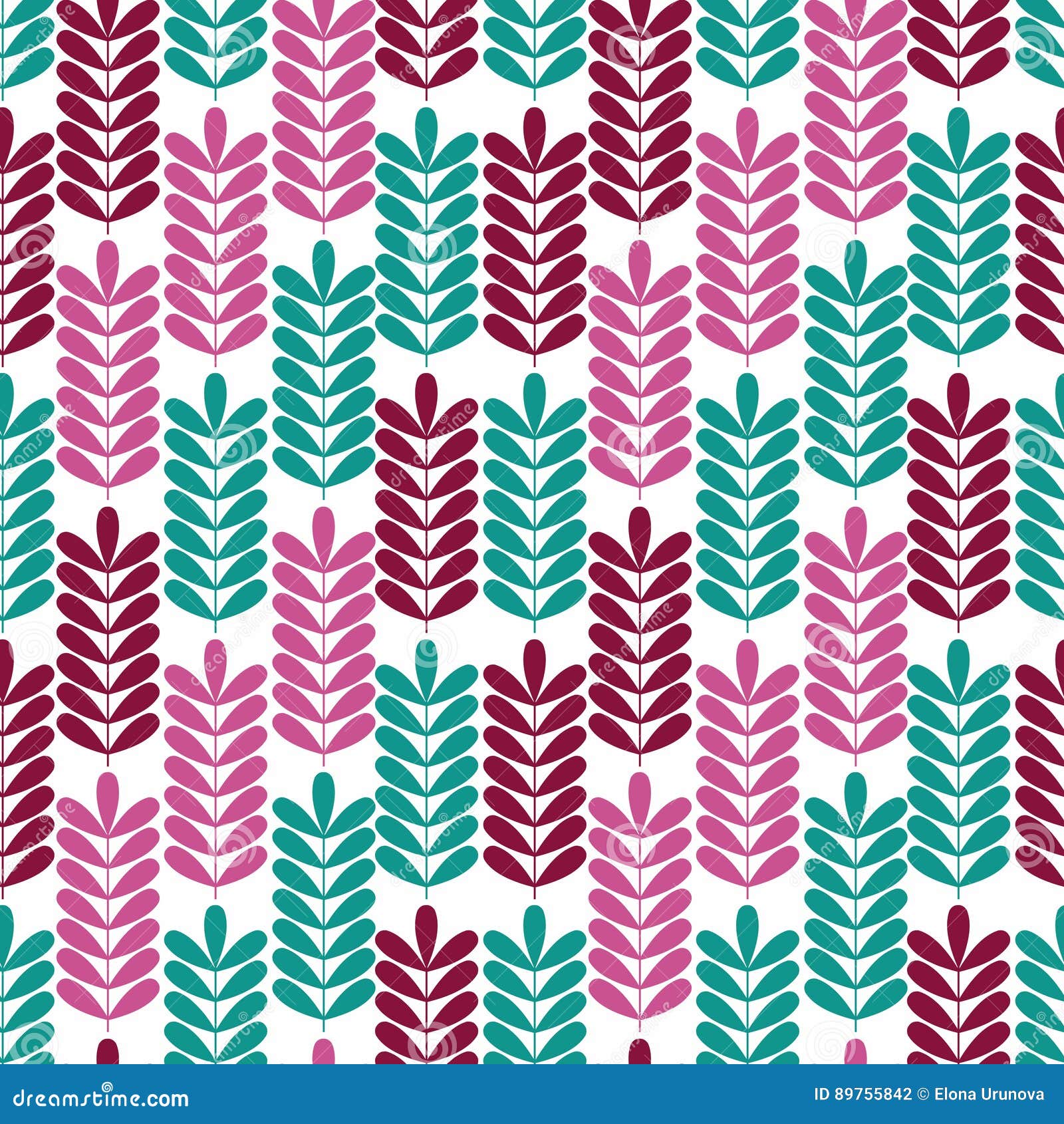 Stylized Branches. Vector Seamless Pattern for Design Stock Vector ...