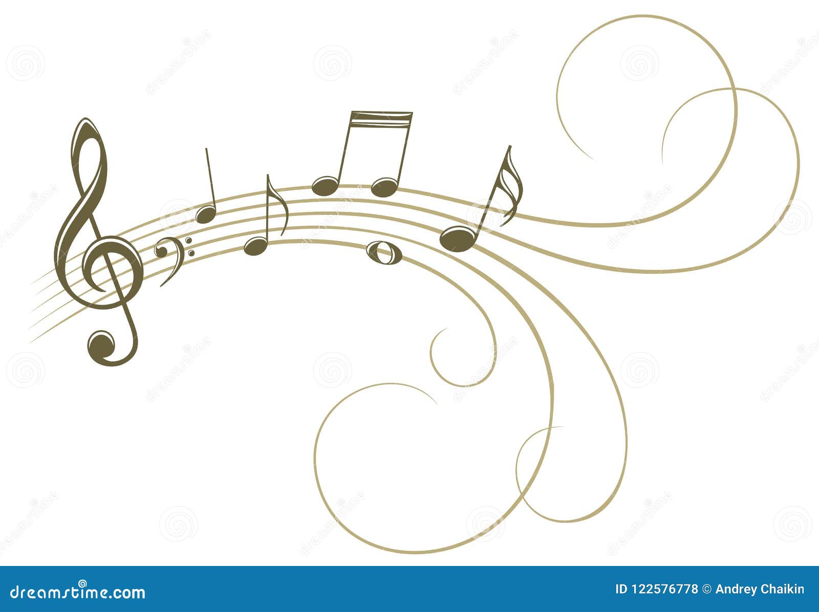 Symbol with music notes. stock vector. Illustration of symbol - 122576778
