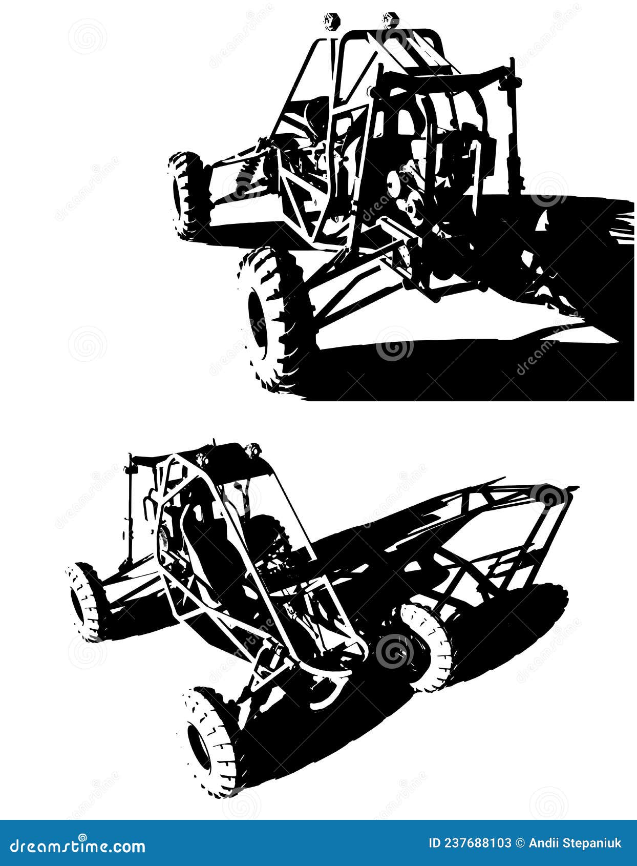 Stylized Buggy Illustrations Stock Vector - Illustration of speed ...