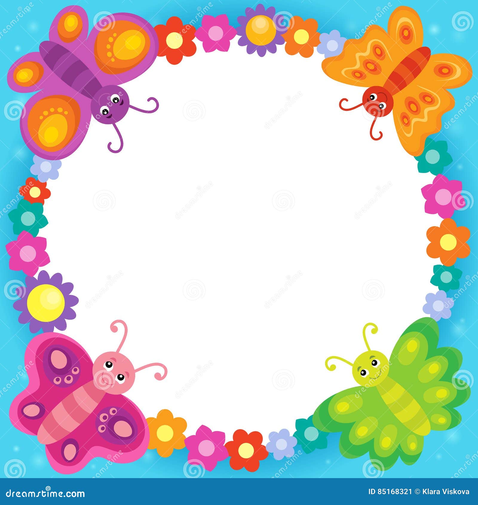 Stylized Butterflies Theme Set 2 Vector Illustration | CartoonDealer ...