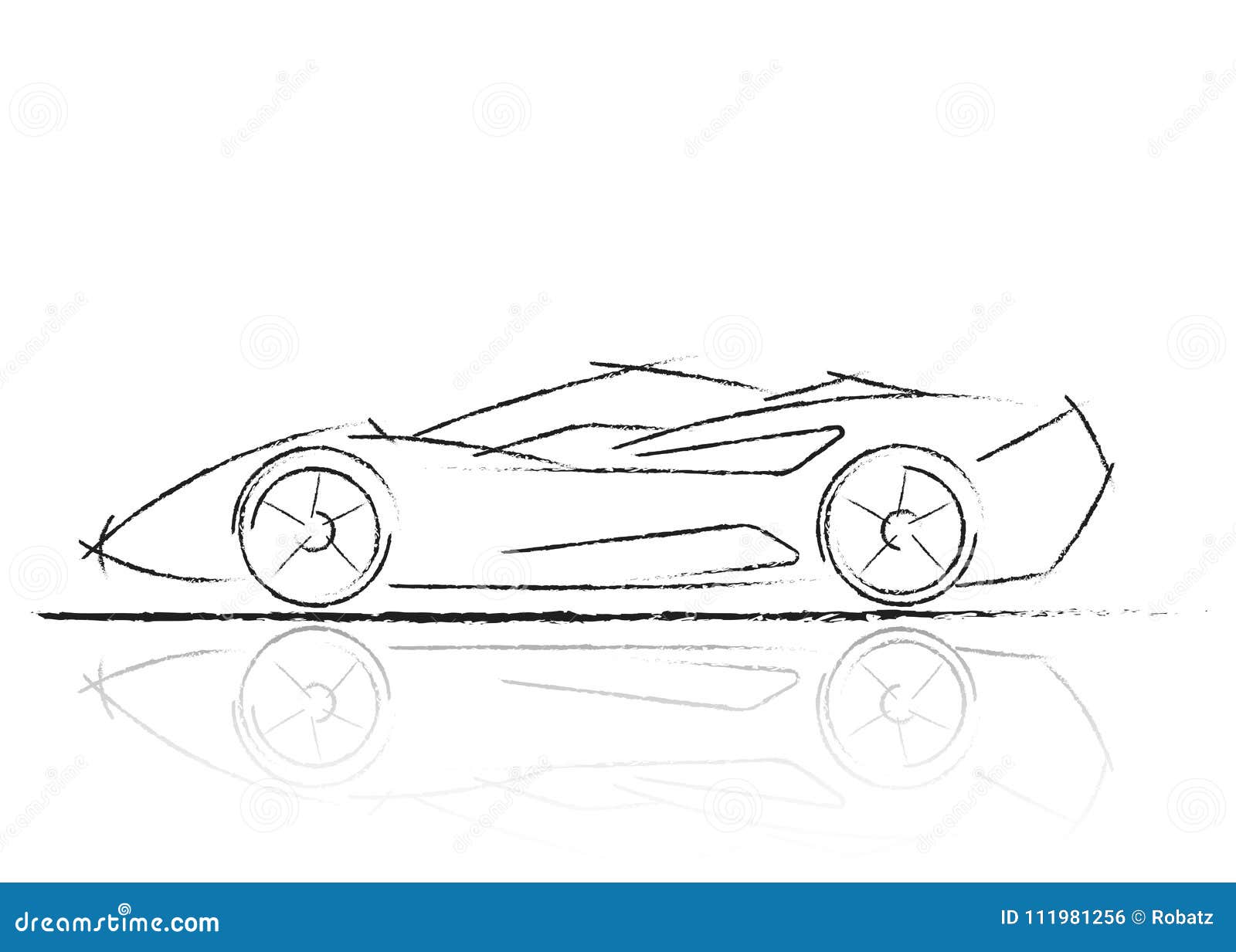 Stylized Car Design , Vector Isolated or White Background Stock Vector ...