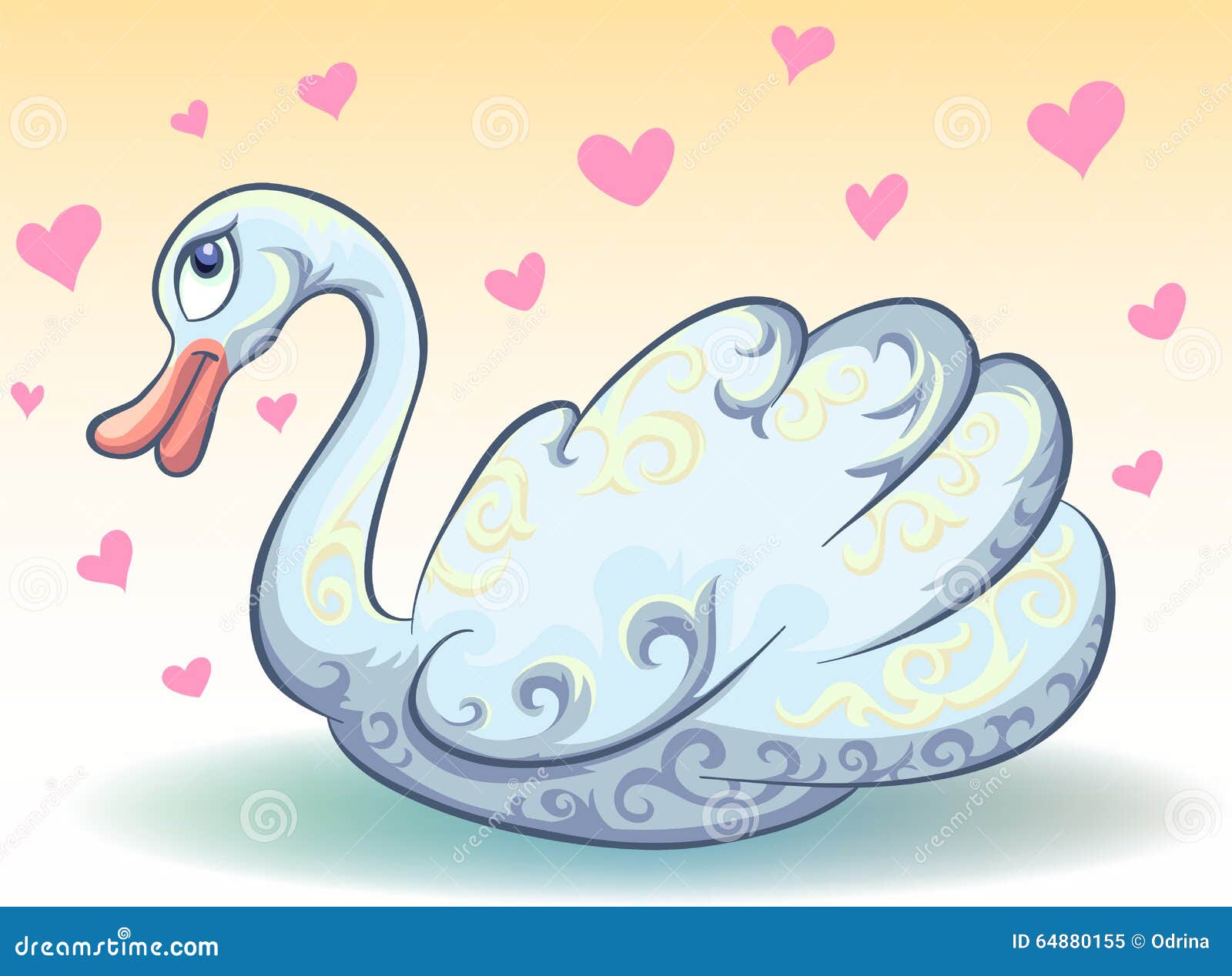 Cartoon Swan. Color By Number Educational Game For Kids. Vector ...
