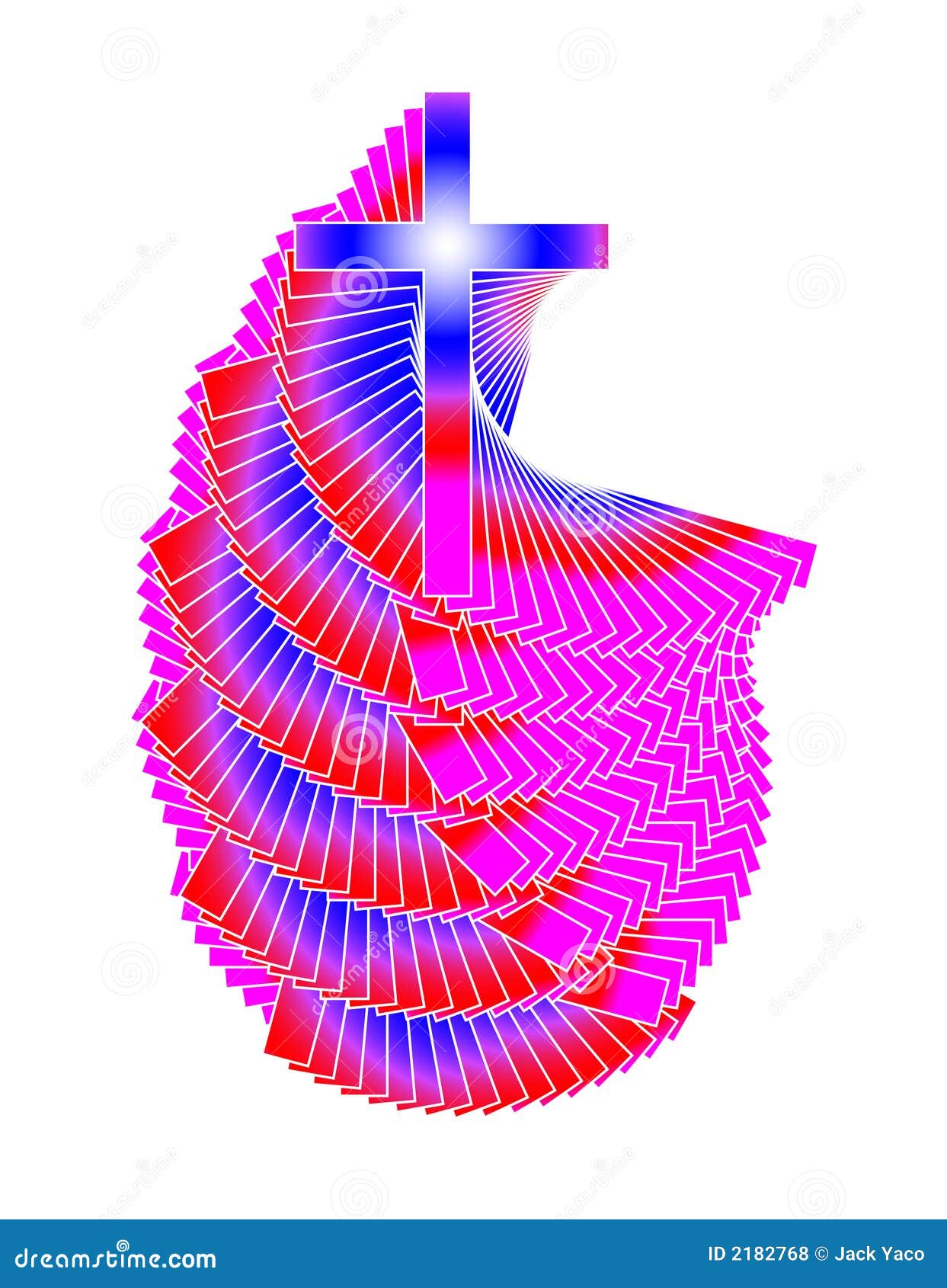 Stylized Cascading Crosses Vector Illustration | CartoonDealer.com #2182768