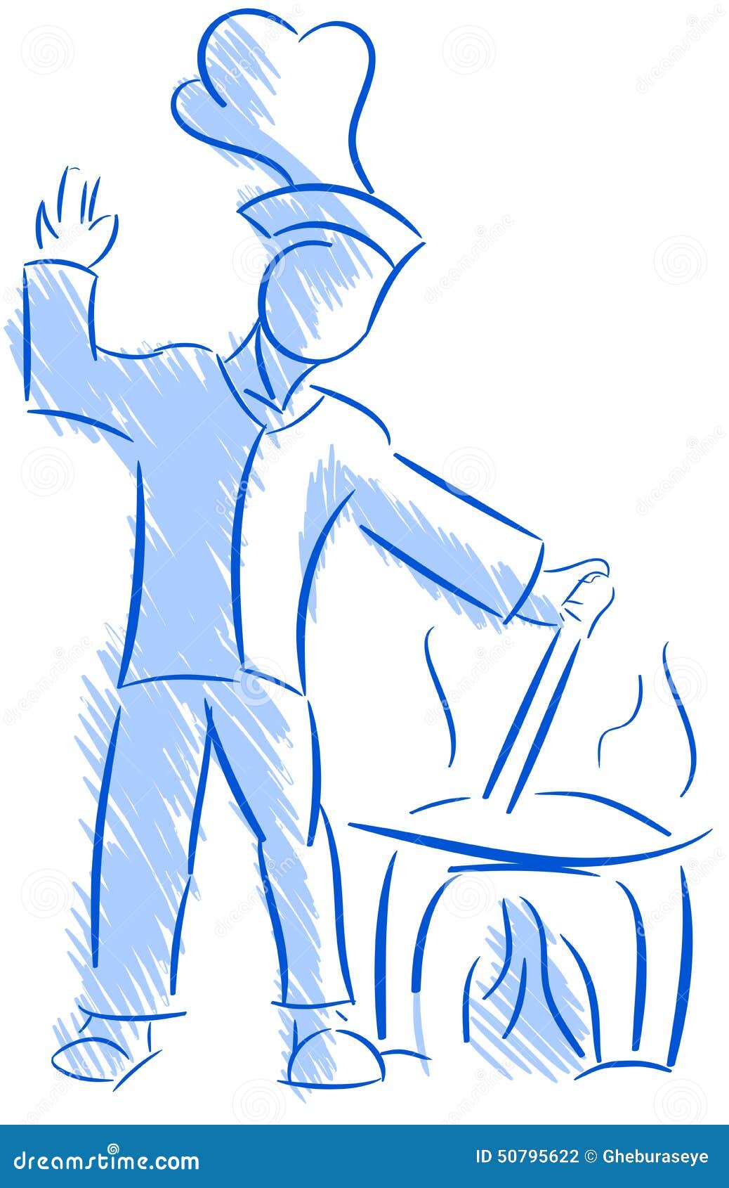 Stylized chef isolated stock vector. Illustration of dish - 50795622