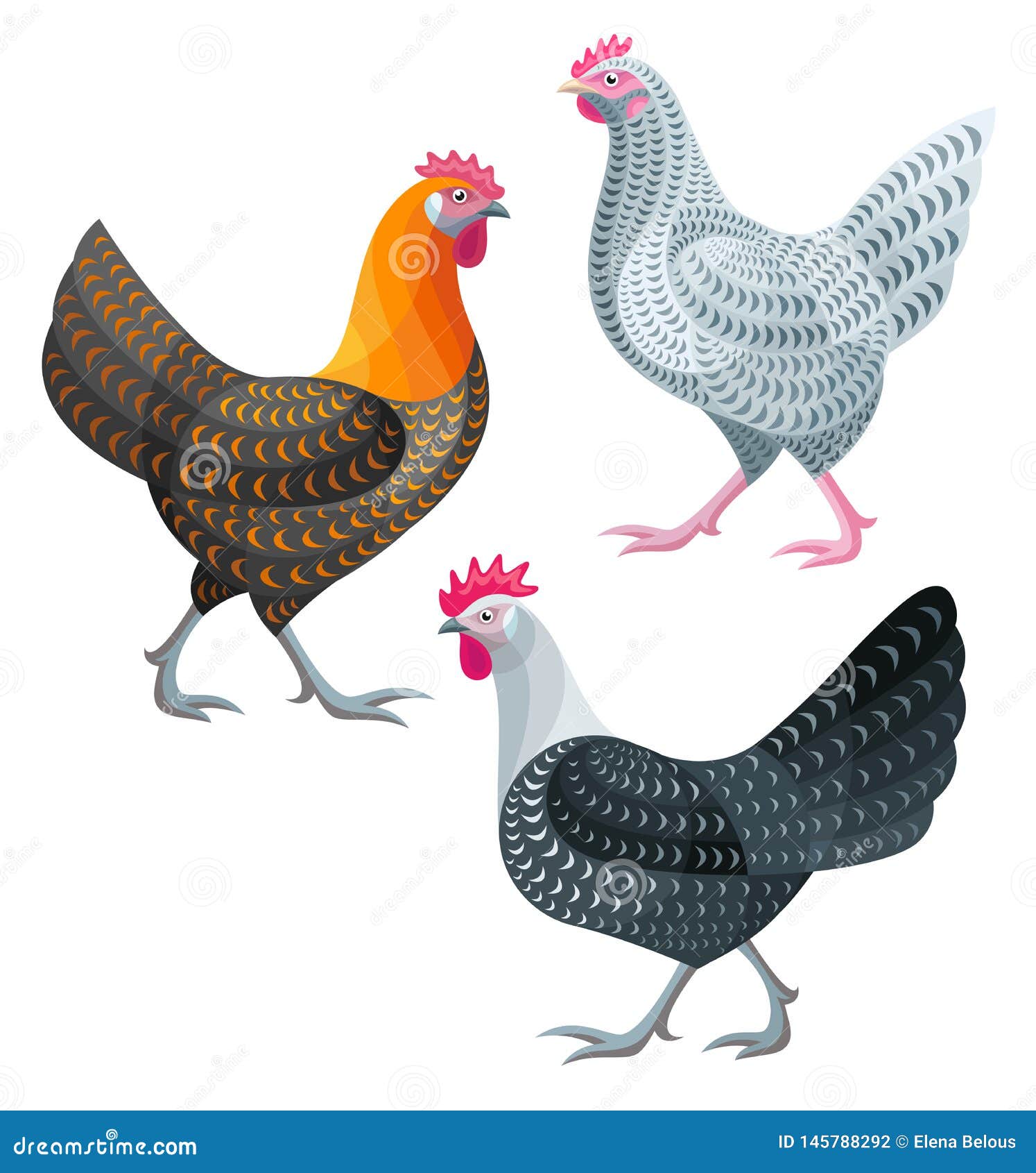 Hen With Chickens Vector Illustration | CartoonDealer.com #3790206