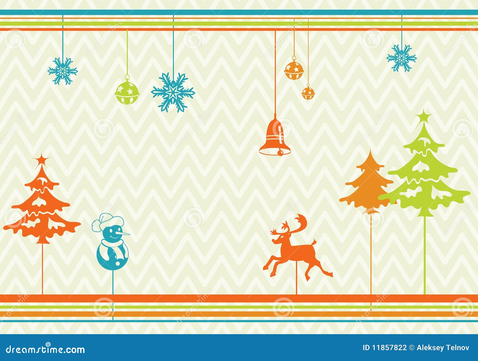 Stylized Christmas Tree With Overflowing Background Vector Illustration ...
