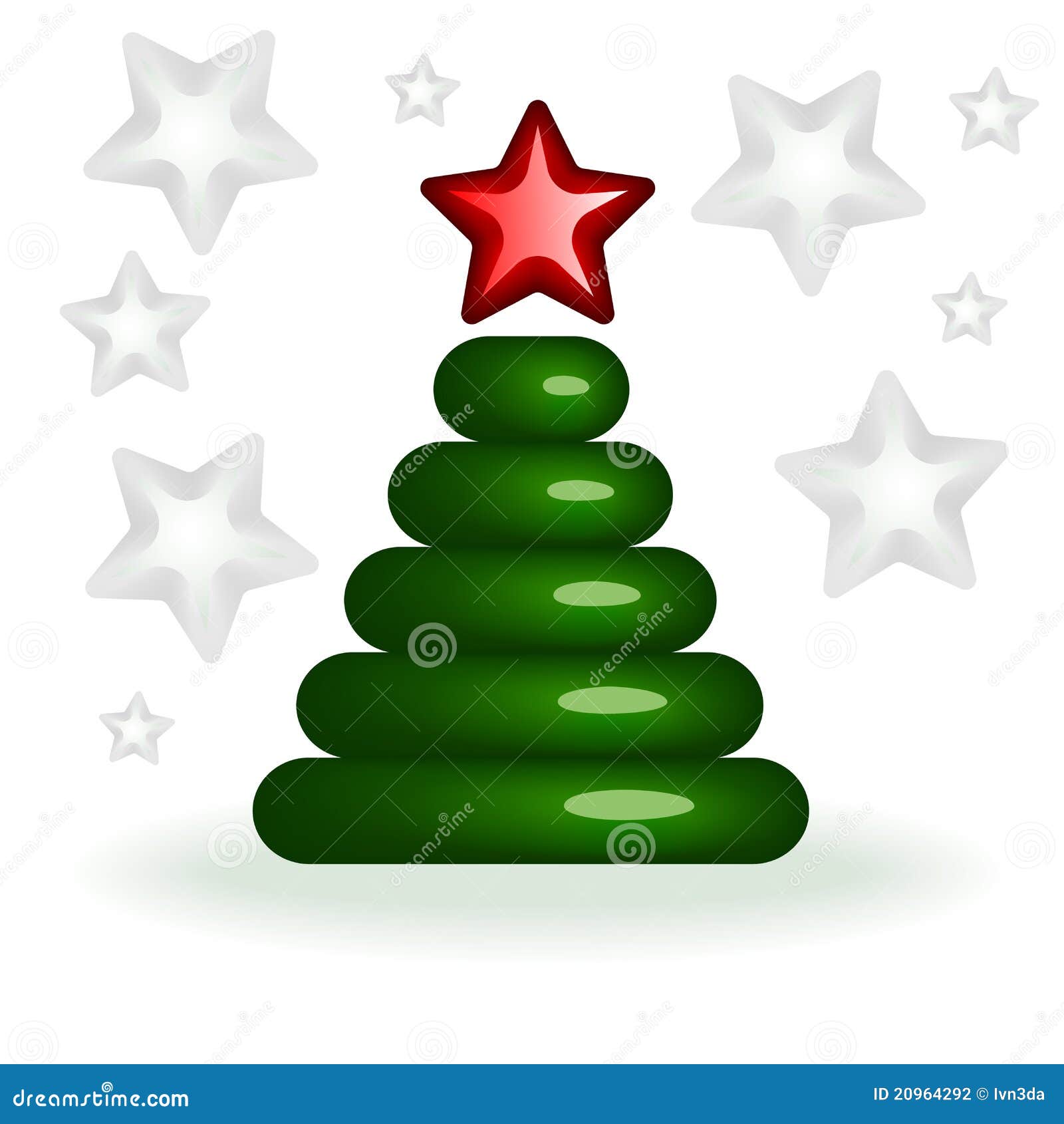 Stylized Christmas tree stock vector. Illustration of holiday - 20964292