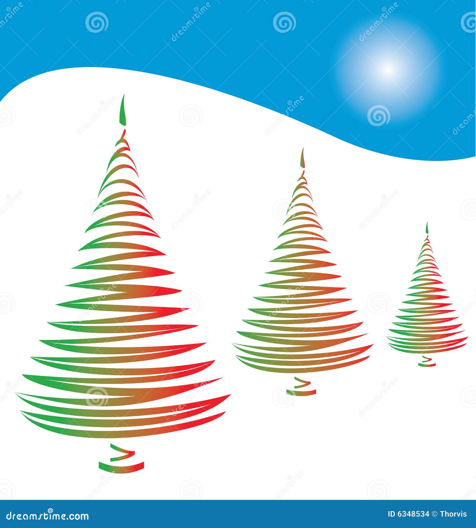 Stylized Christmas tree stock vector. Illustration of holidays - 6348534