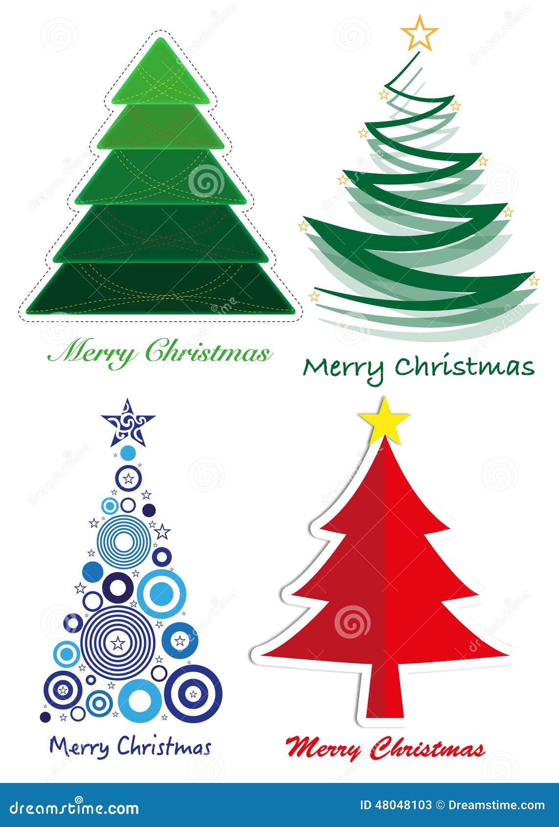Stylized christmas tree stock illustration. Illustration of beauty ...