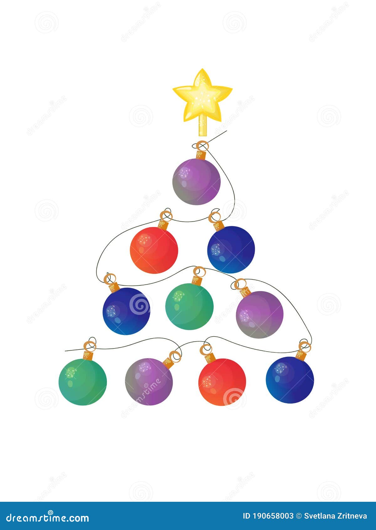 Stylized Baubles Cartoon Vector | CartoonDealer.com #7281945