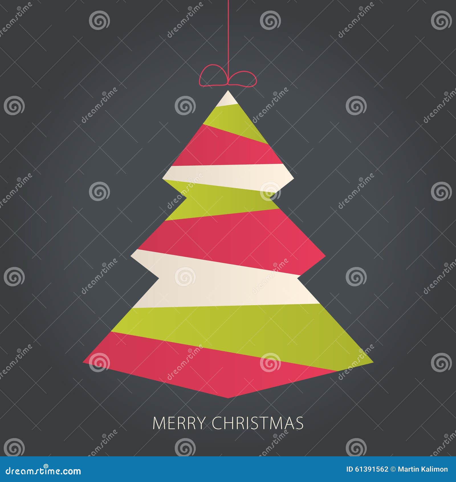 Stylized Christmas tree stock vector. Illustration of happy - 61391562
