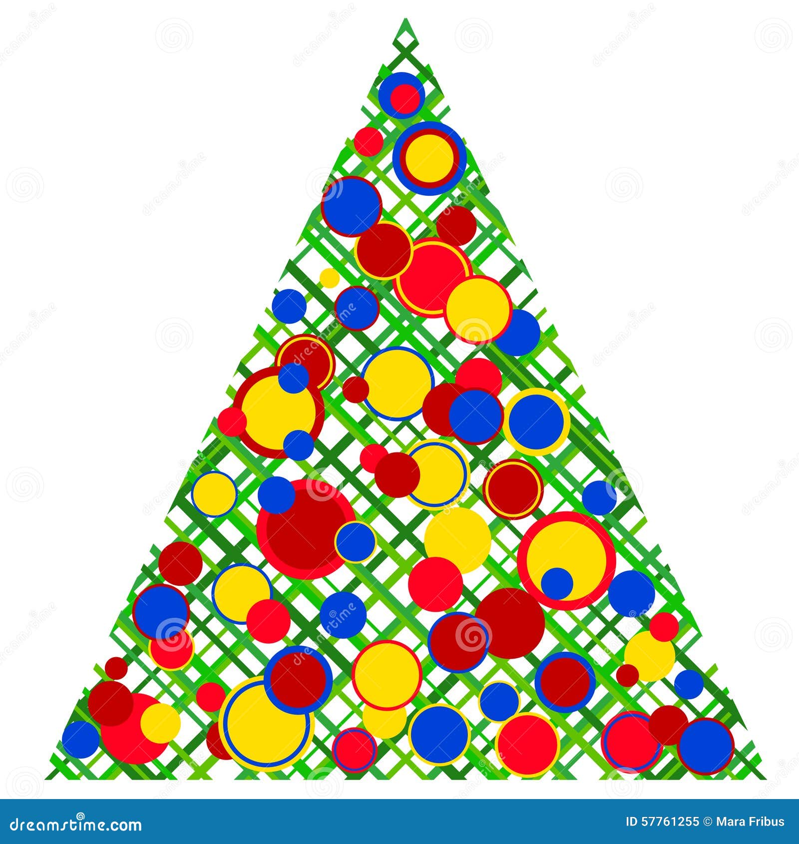 Stylized Christmas tree stock vector. Illustration of concept - 57761255