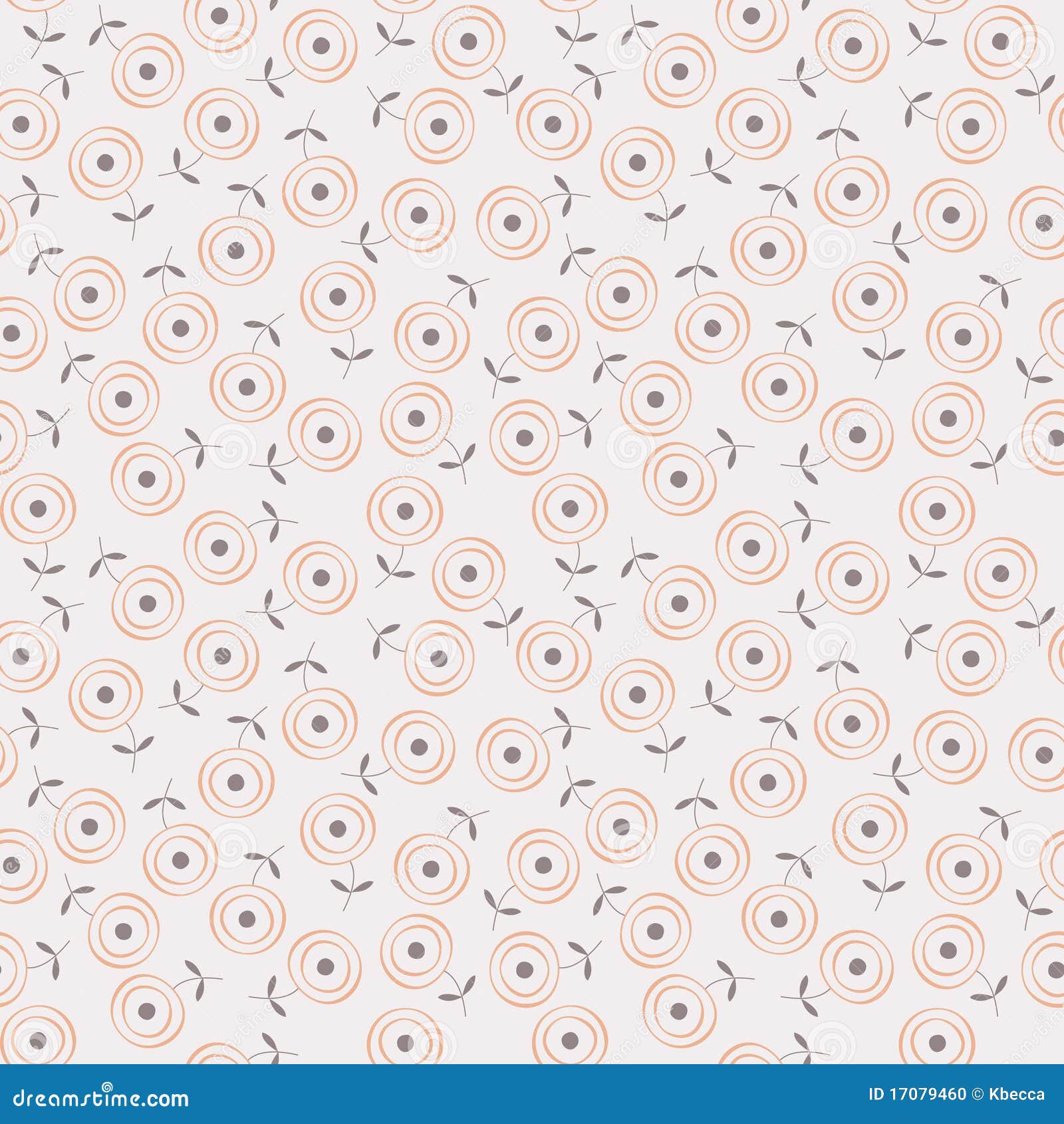 Stylized Circle Flower Seamless Background Pattern Stock Vector ...