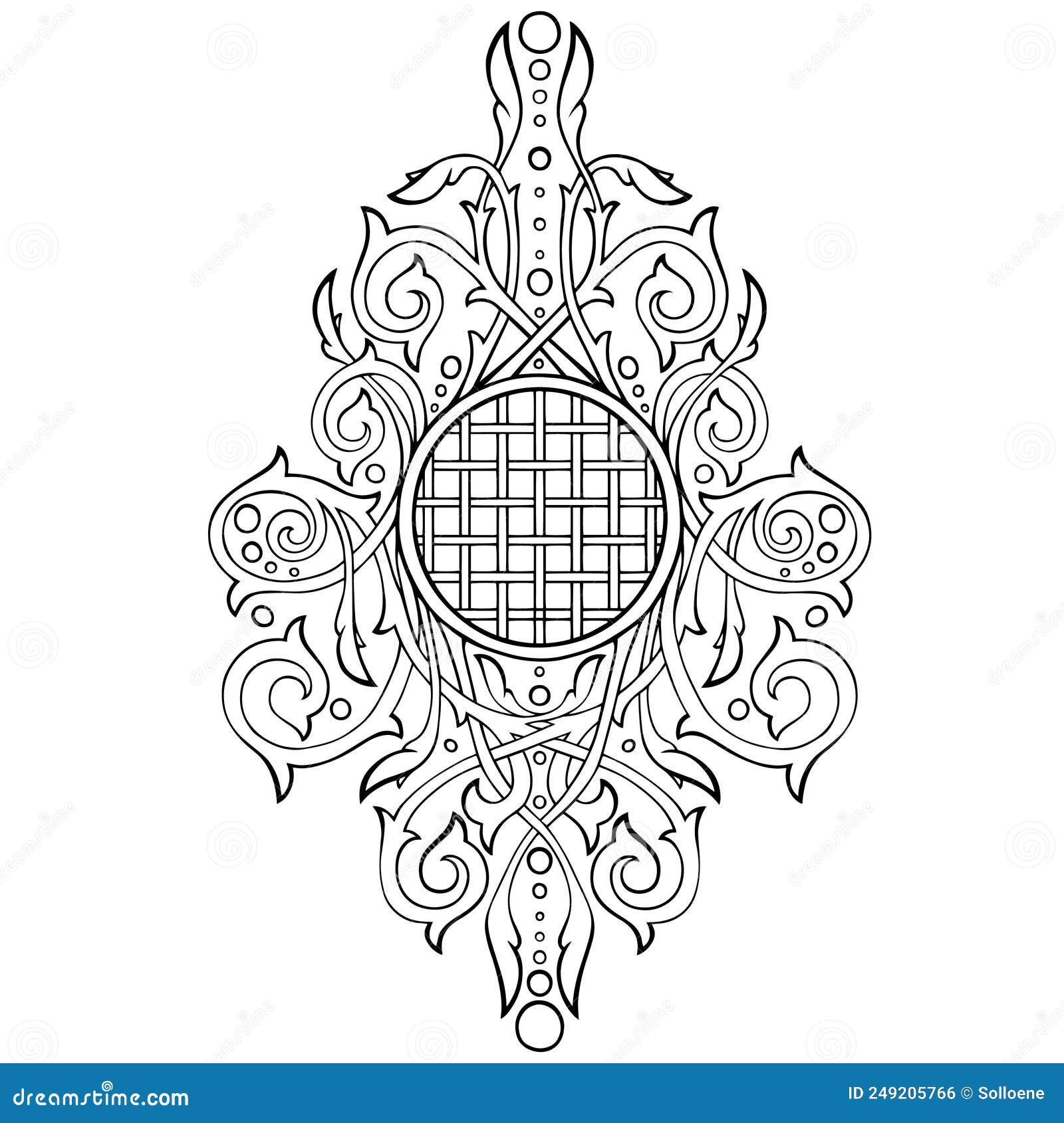 Stylized Circle Gothic Ornament Stock Vector - Illustration of ...