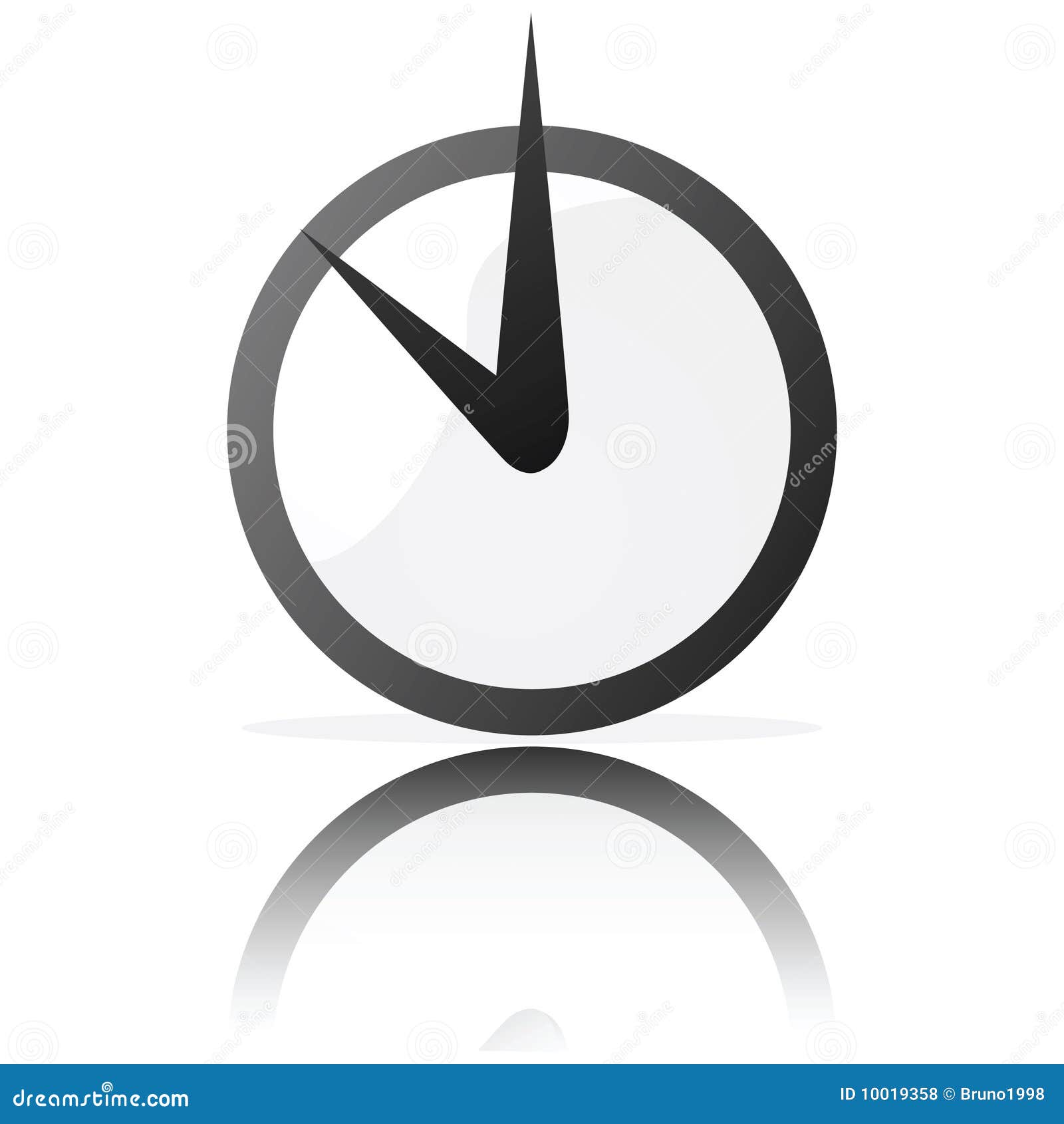 Stylized clock stock vector. Illustration of hour, glossy - 10019358
