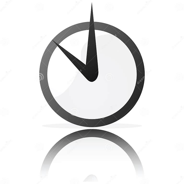 Stylized clock stock vector. Illustration of hour, glossy - 10019358