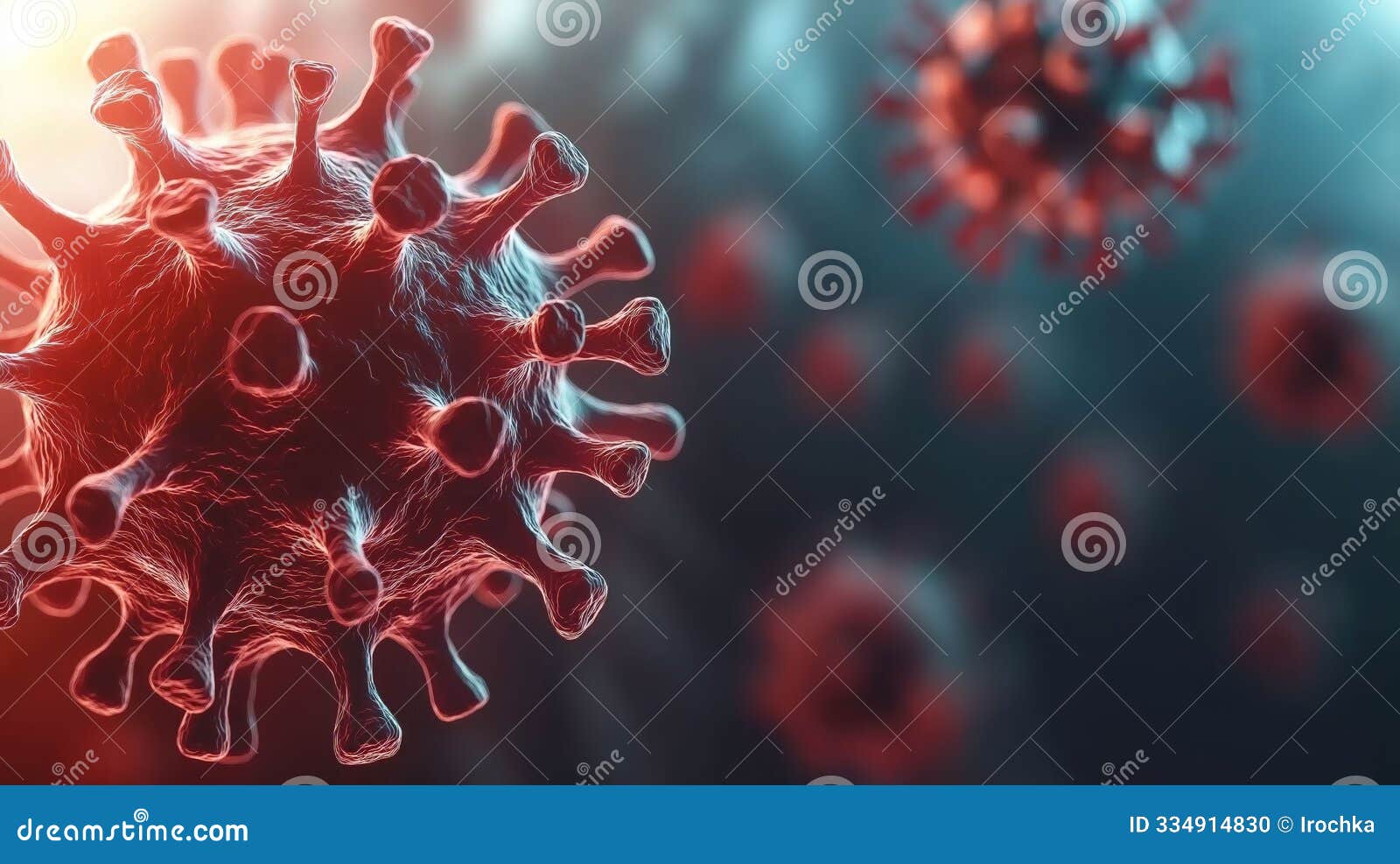"Stylized Close-Up of a Virus: Spherical Structure with Spike ...