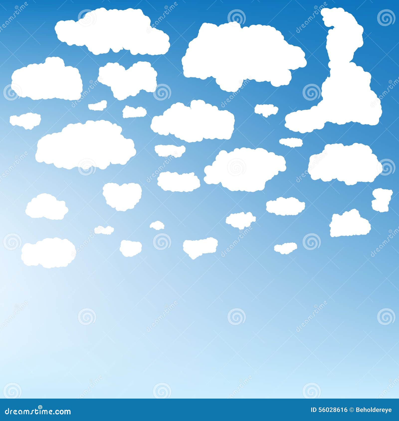 Stylized Cloud Silhouettes Set. EPS 10 Stock Vector - Illustration of ...