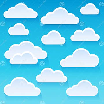 Stylized Clouds Theme Image 1 Stock Vector - Illustration of airy ...