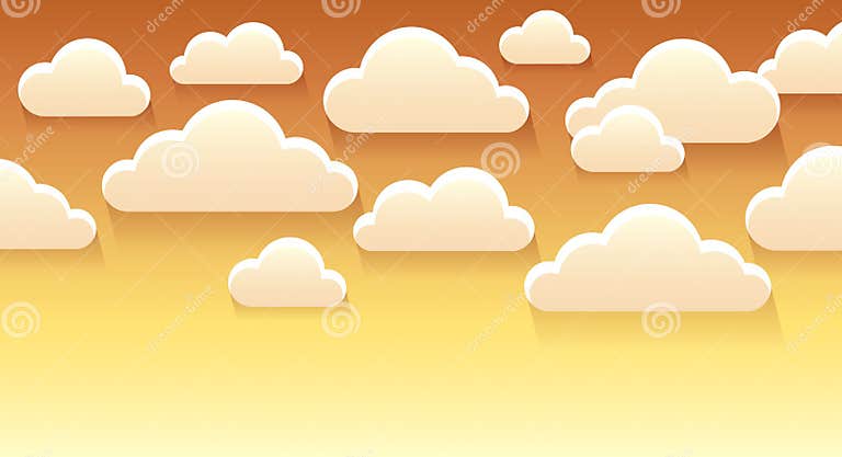 Stylized Clouds Theme Image 4 Stock Vector - Illustration of design ...