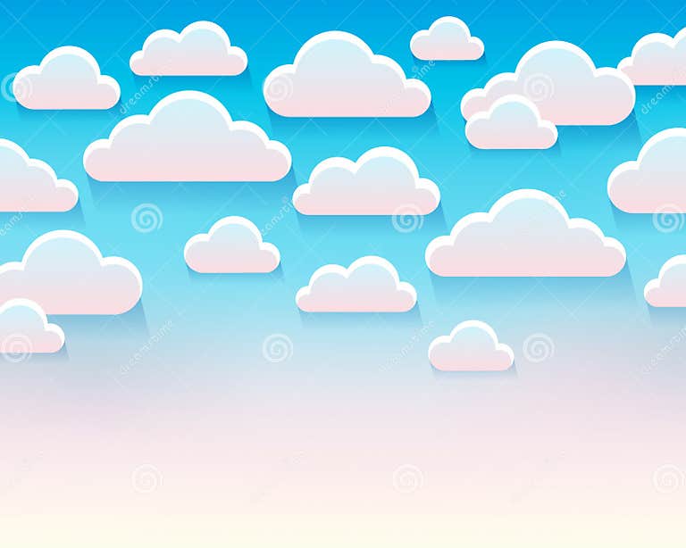 Stylized Clouds Theme Image 5 Stock Vector - Illustration of cloud ...