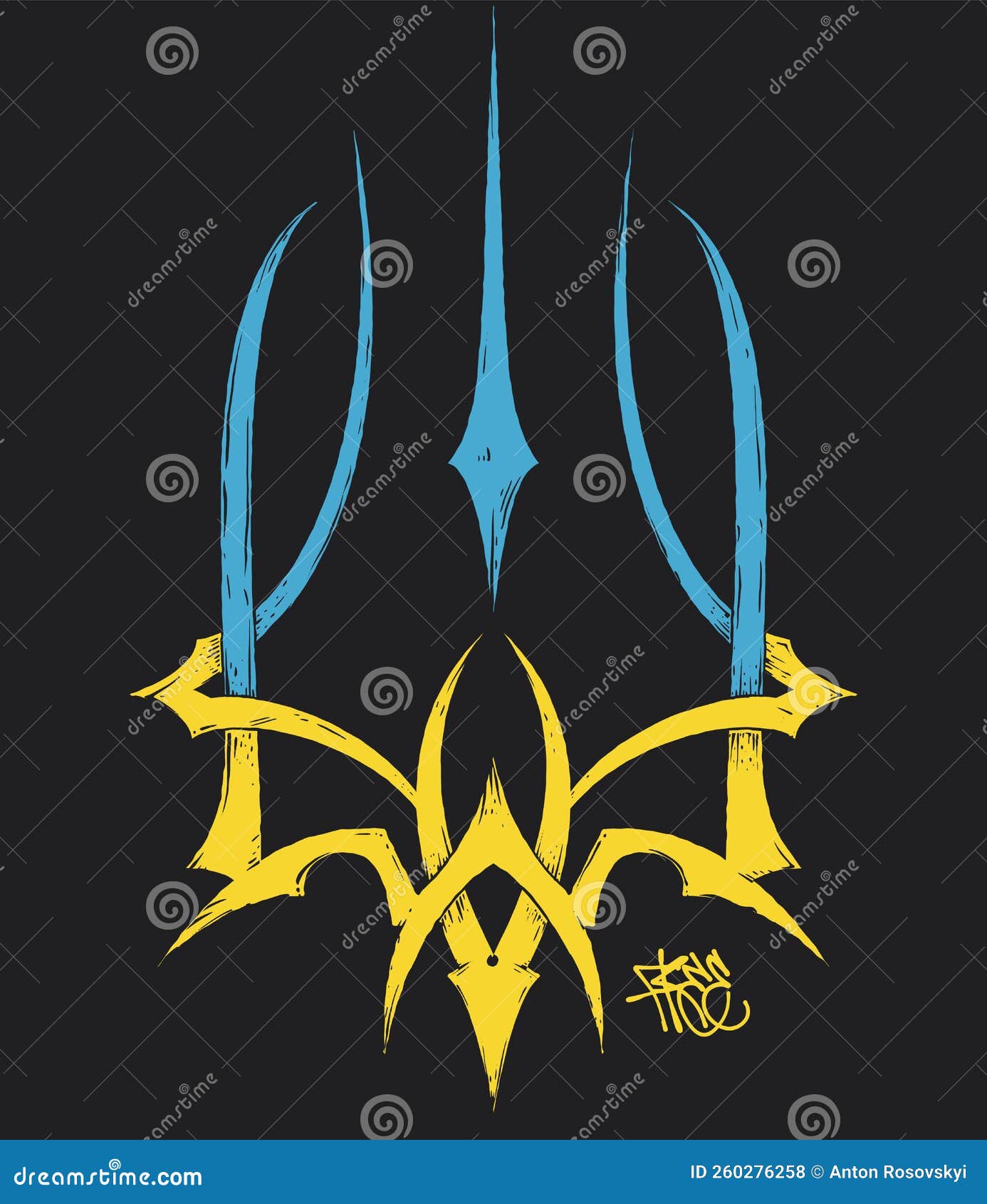 Stylized Coat of Arms of Ukraine, Vector Illustration Stock Vector ...