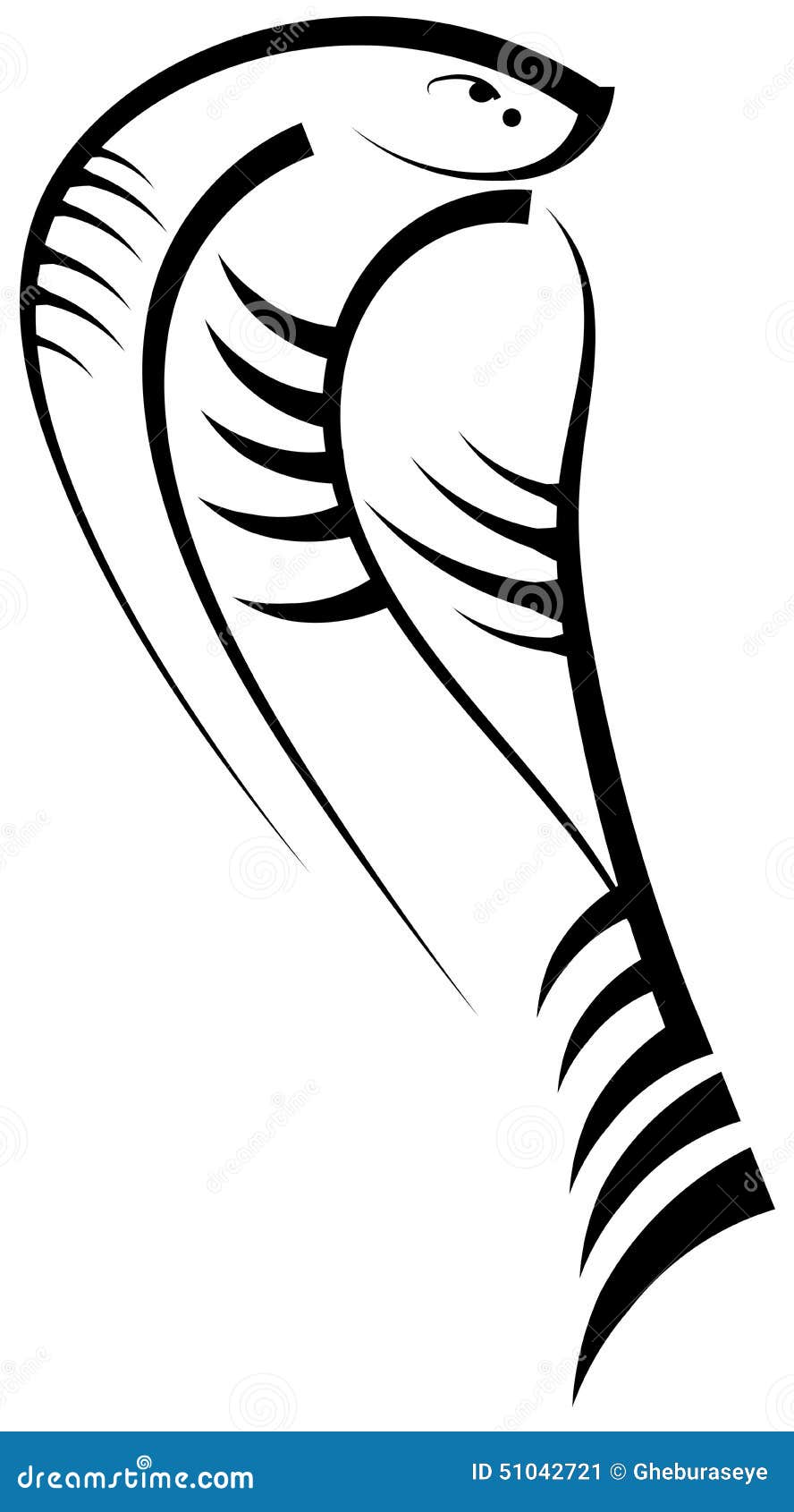 Stylized Cobra Snake. Isolated Vector | CartoonDealer.com #218490070