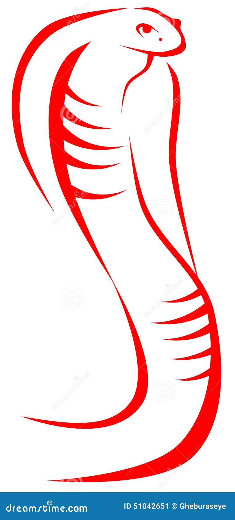 Stylized Cobra Snake. Isolated Vector | CartoonDealer.com #218490070