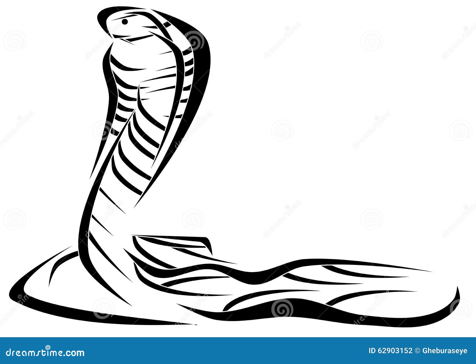Stylized Cobra Snake. Isolated Vector | CartoonDealer.com #218490070