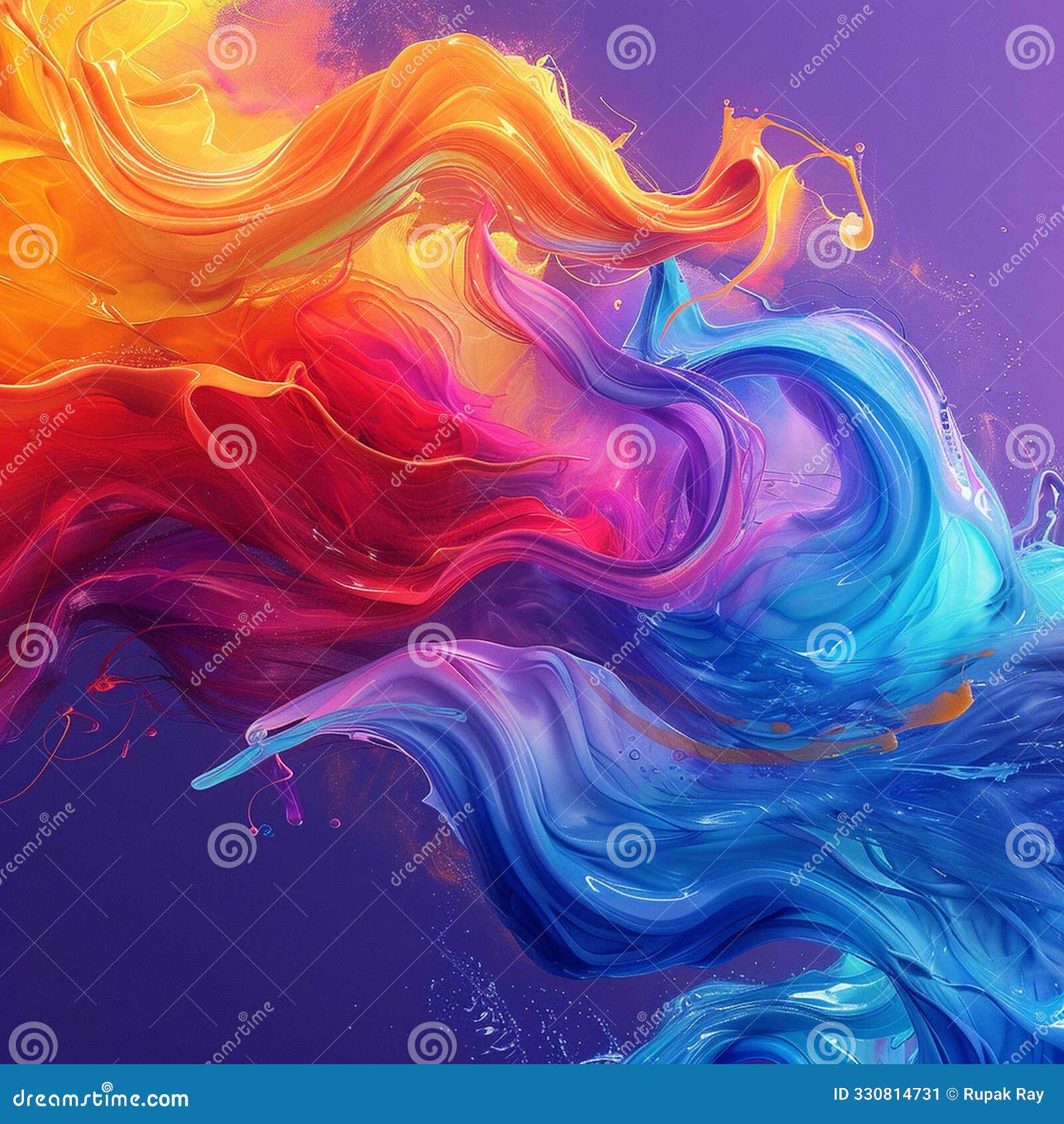 Stylized Color Flow Background Concept Stock Illustration ...