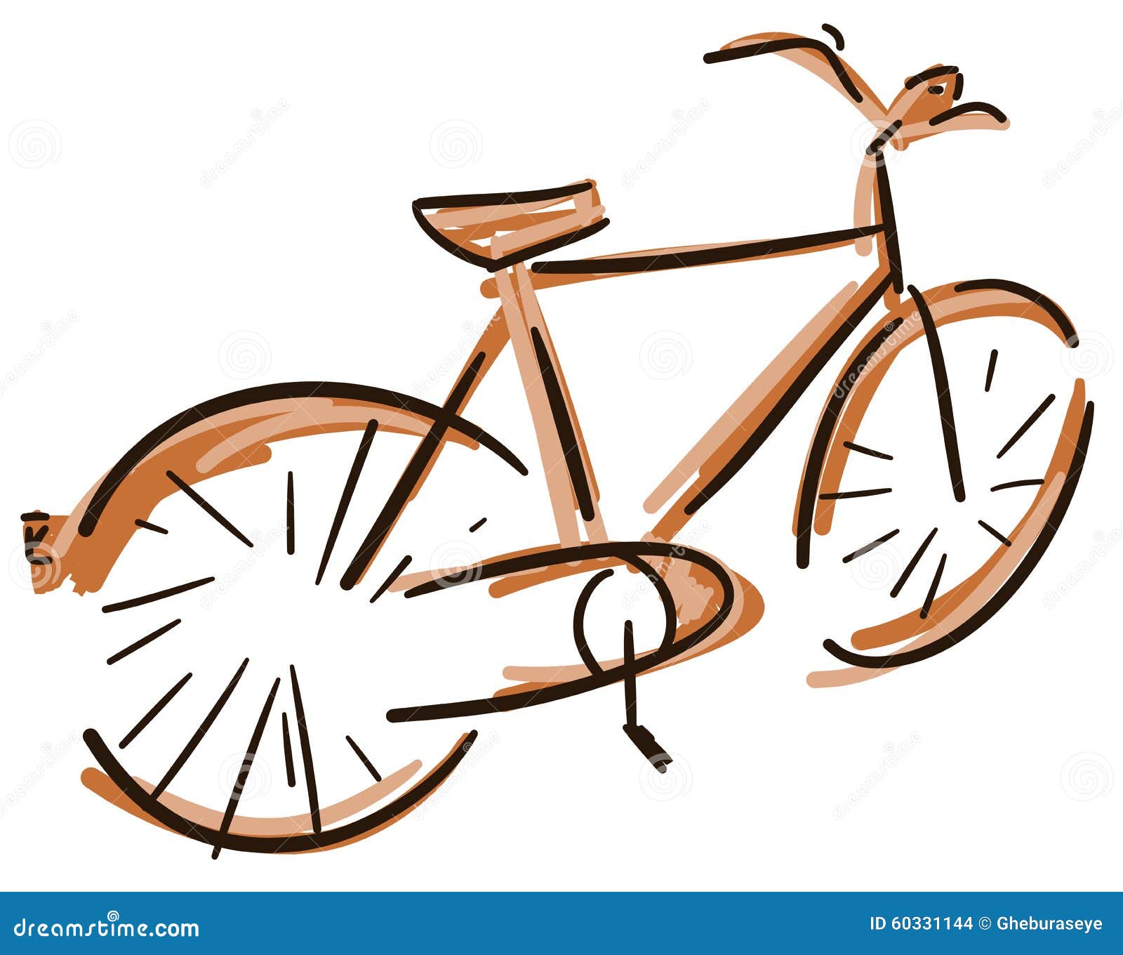 Stylized colorful bicycle stock vector. Illustration of stylized - 60331144