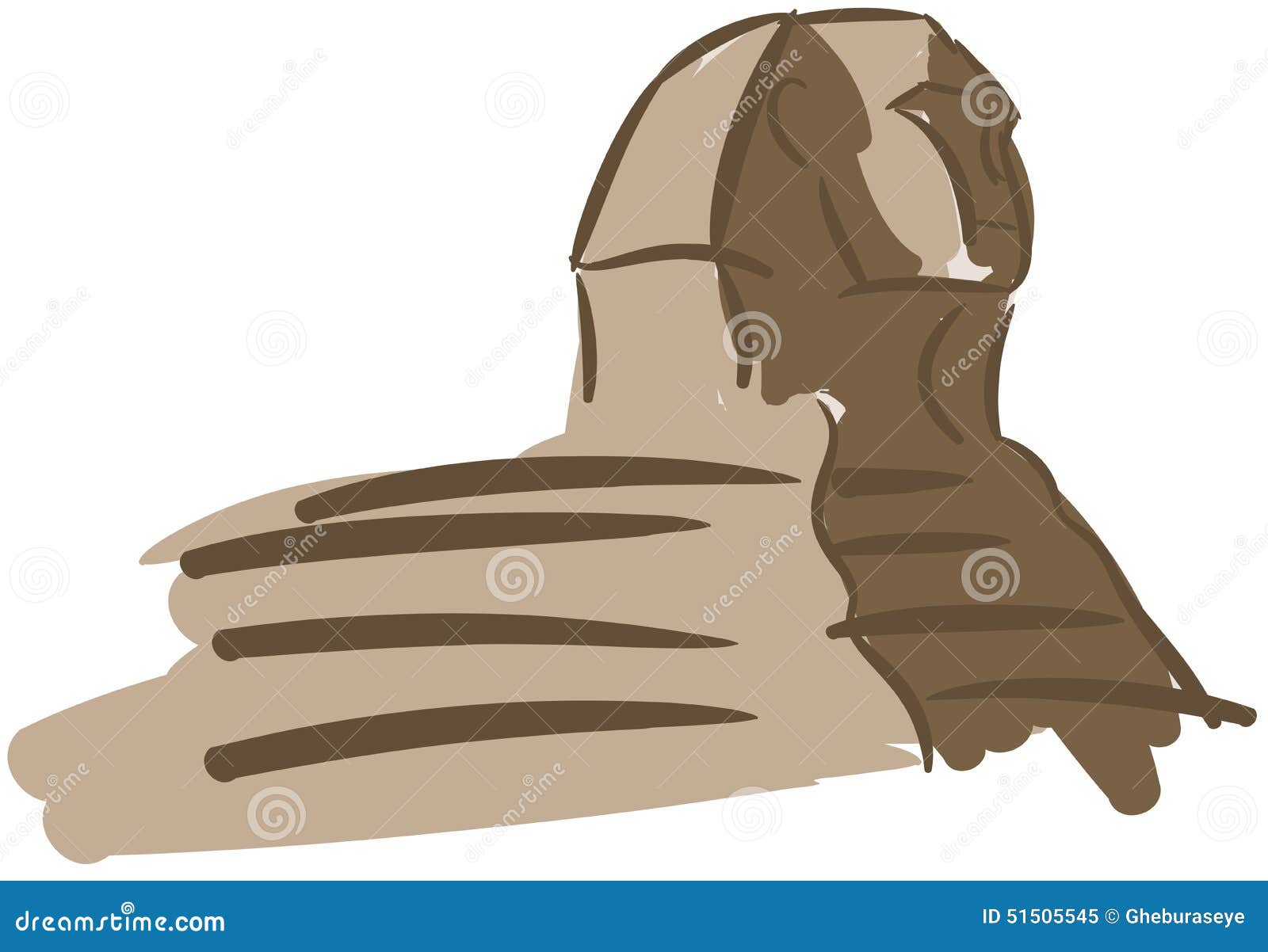 Stylized Colorful Sphinx Isolated Stock Vector - Illustration of ...