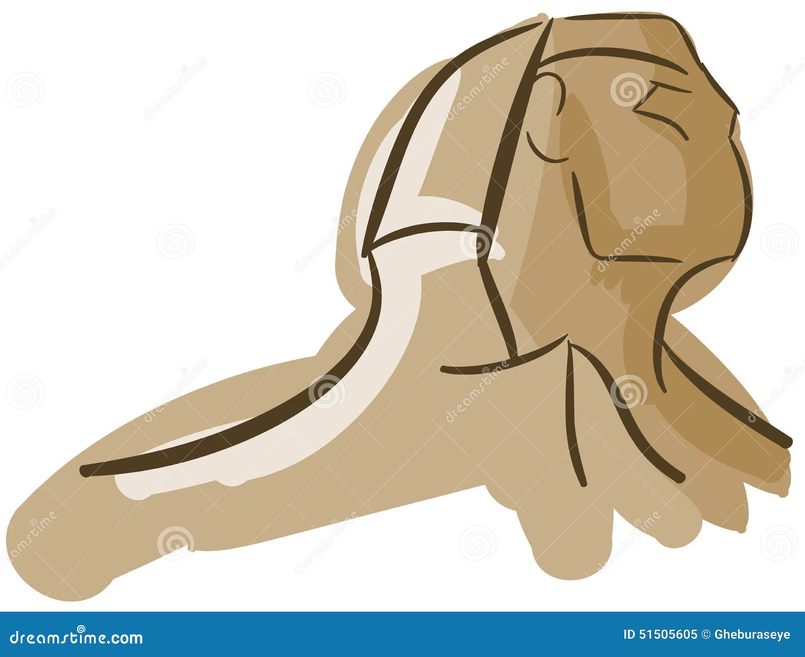 Stylized Colorful Sphinx Isolated Stock Vector - Illustration of egypt ...