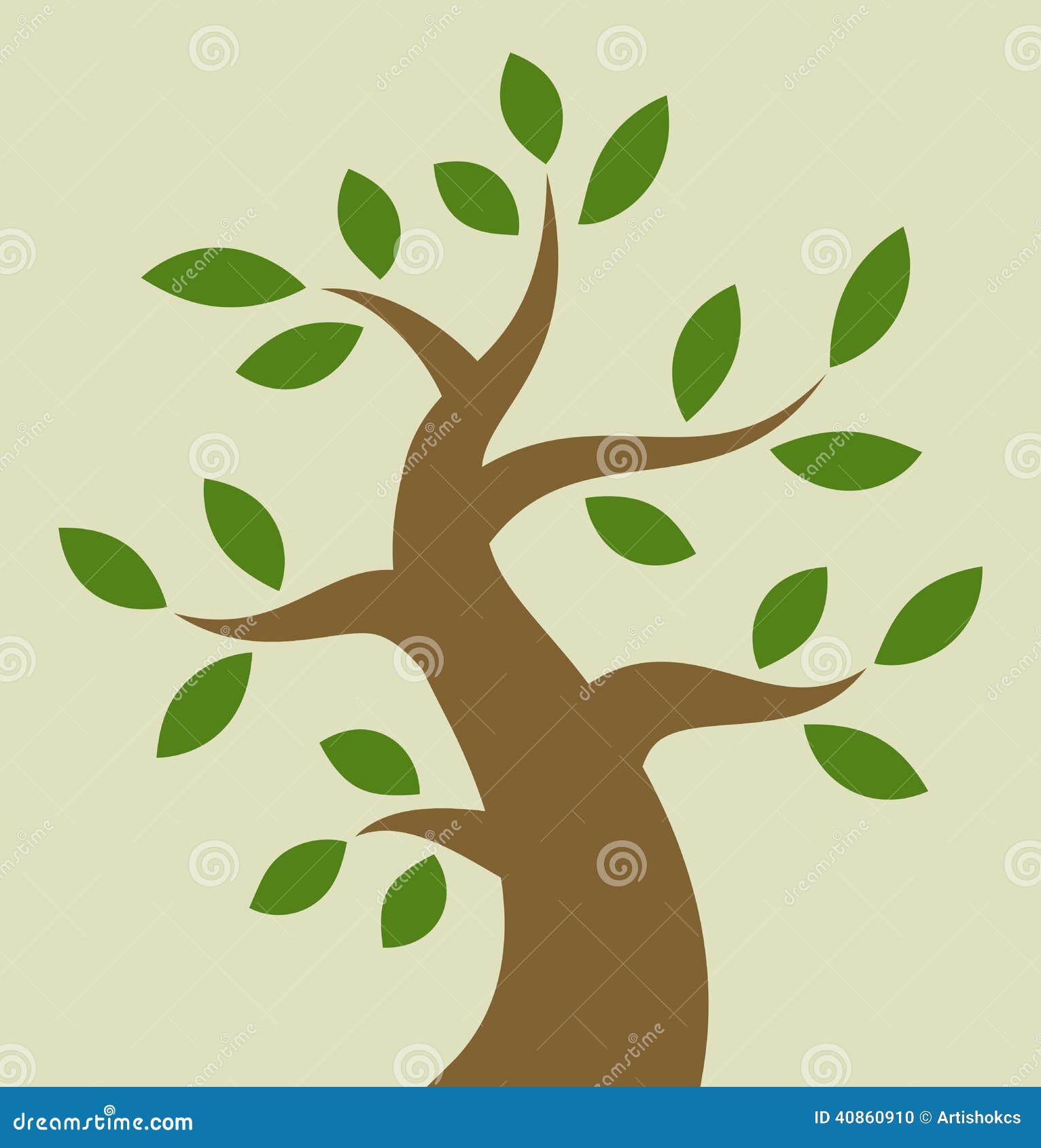 Stylized Colorful Tree Icon Stock Vector - Illustration of natural ...