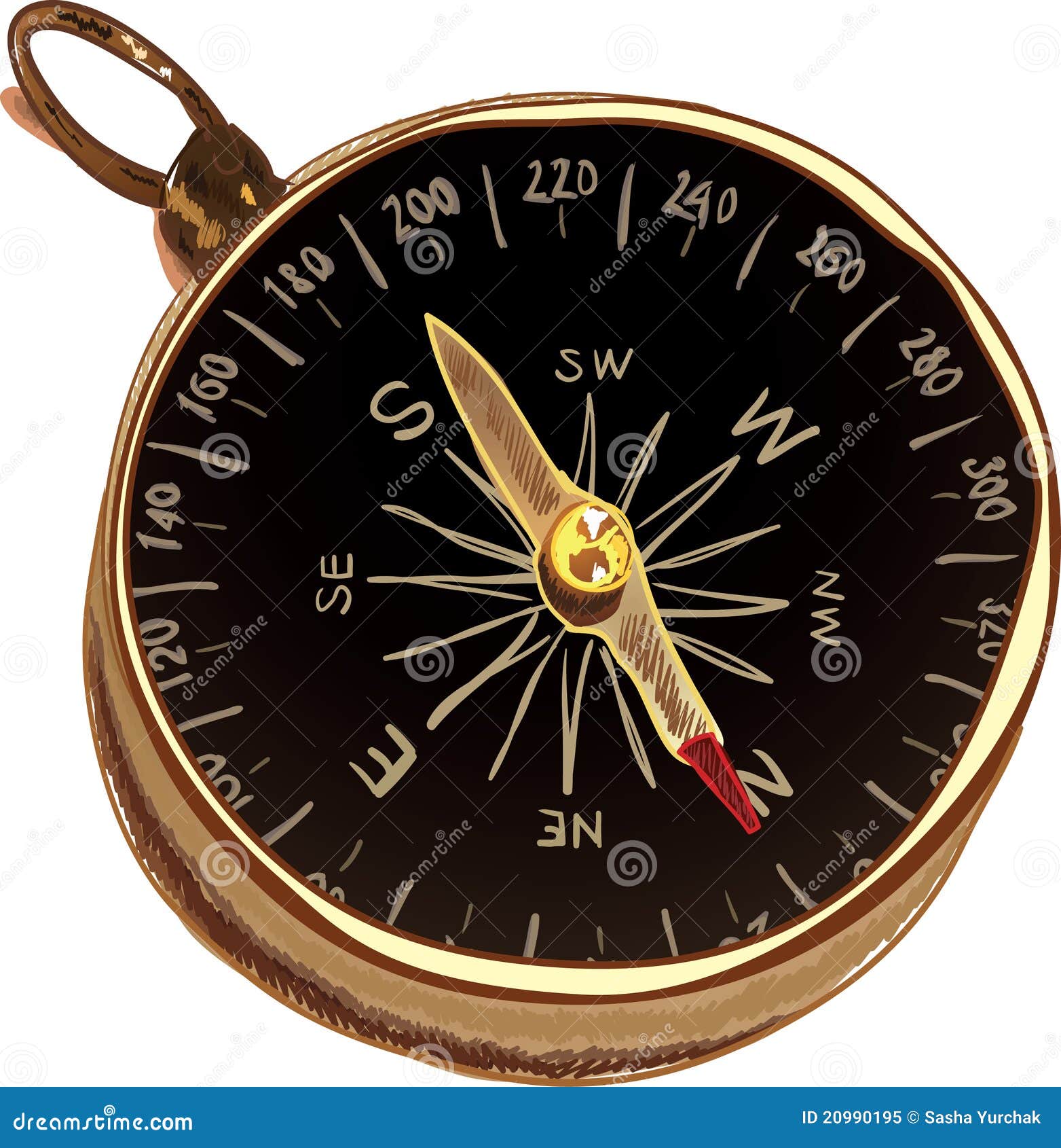 Stylized Compass Rose Isolated In Black Vector Illustration ...