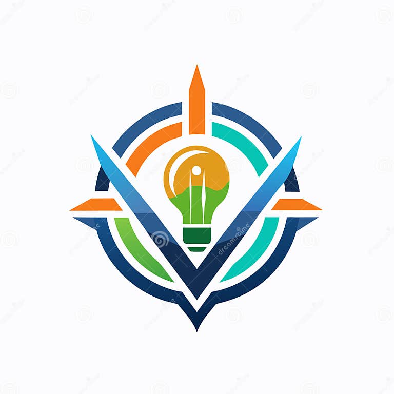 A Stylized Compass with a Lightbulb at Its Center, Representing ...