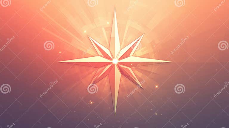 A Stylized Compass Rose with Clean, Angular Lines Stands Out in the ...