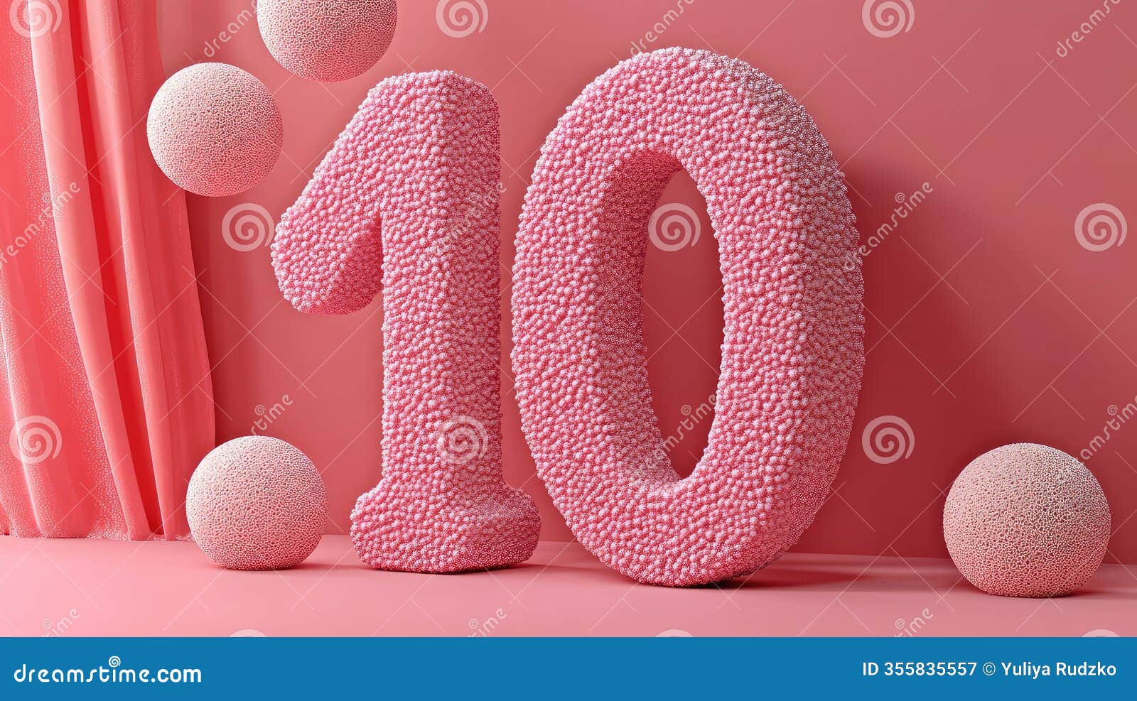 Stylized Composition Featuring the Numbers ?10? and ? ? in a Large ...