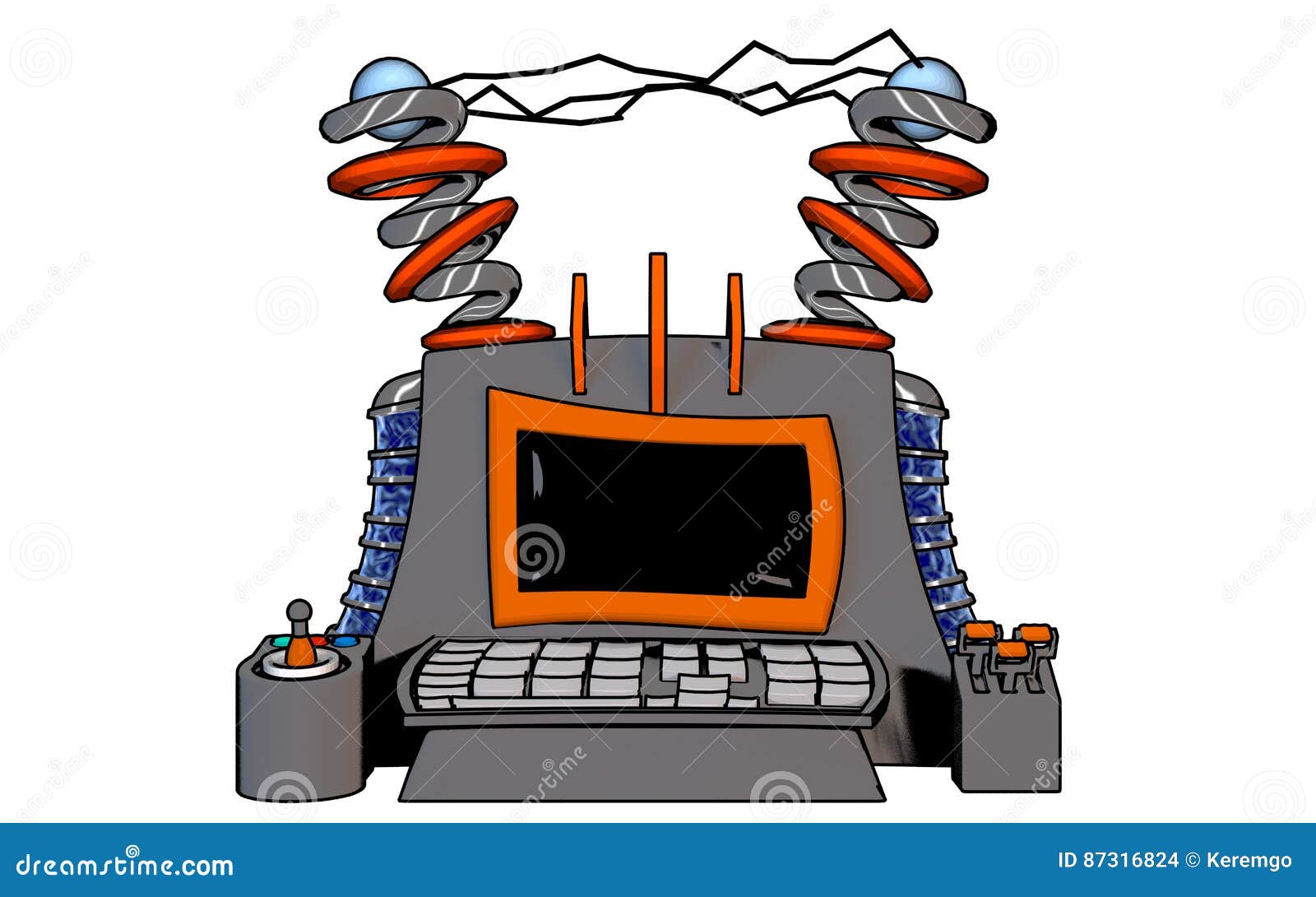 Stylized Computer Terminal stock illustration. Illustration of ...