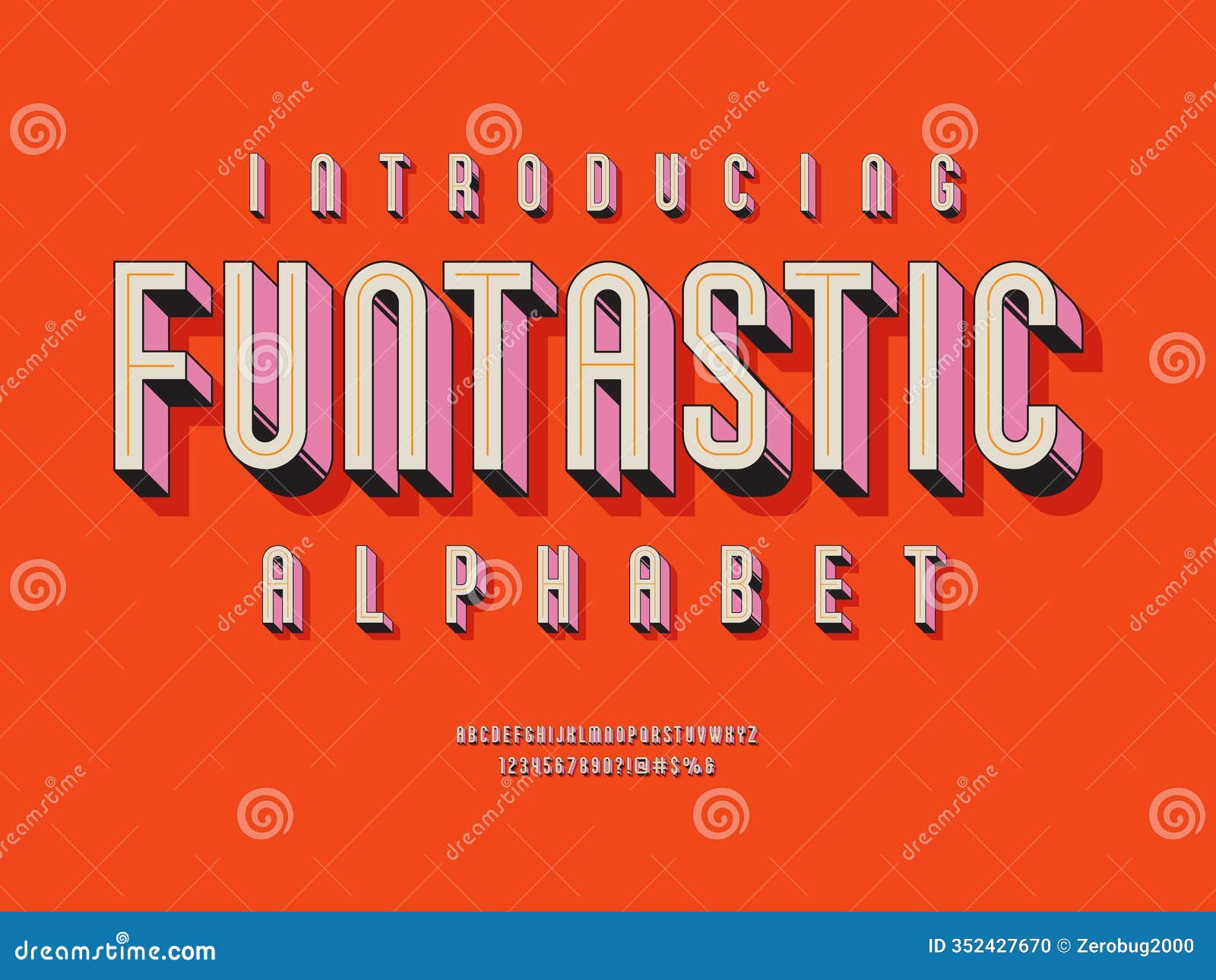 Stylized Condensed Alphabet Stock Illustration - Illustration of ...