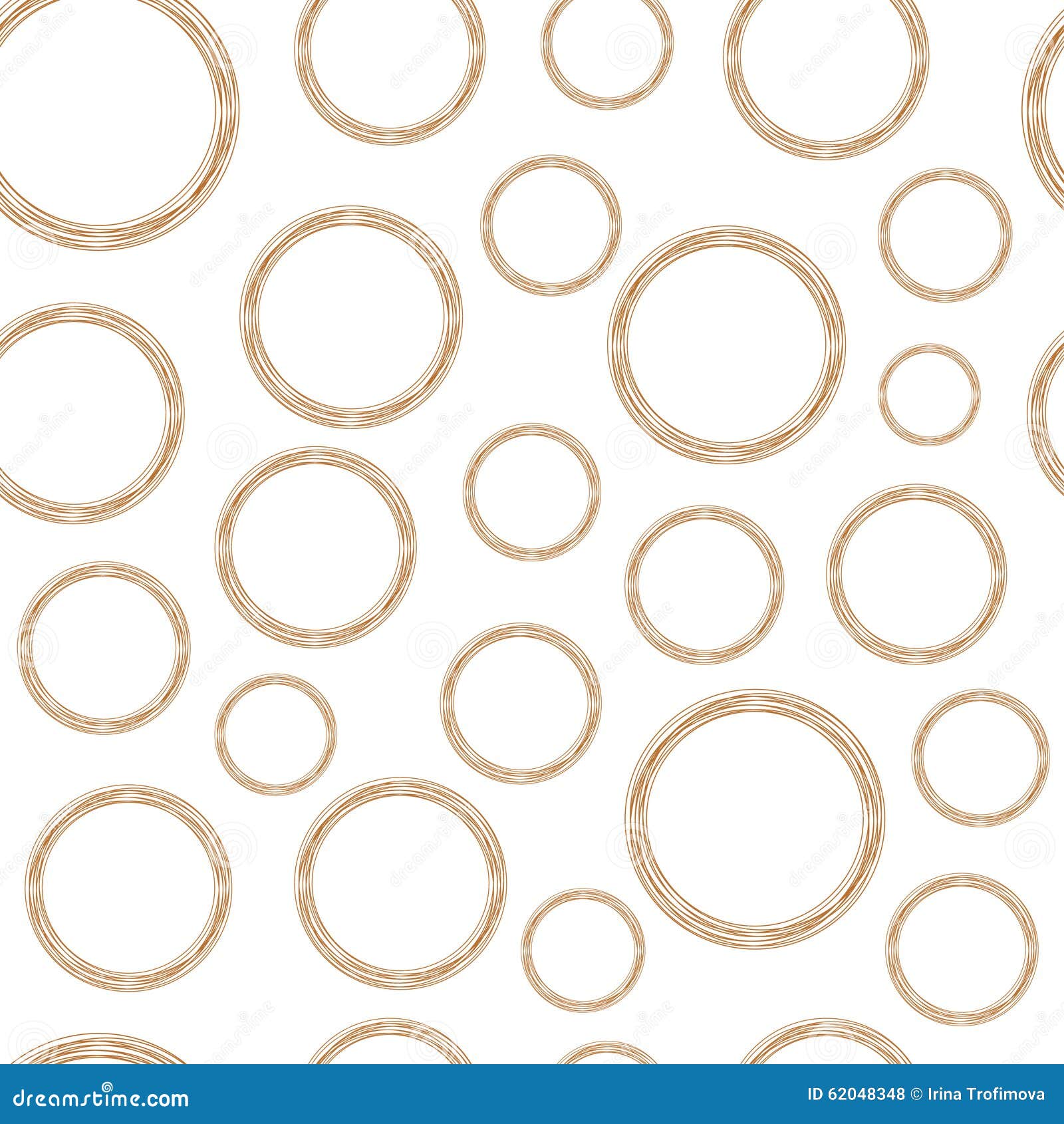 Stylized Copper Wire Circles on White Background Stock Vector ...