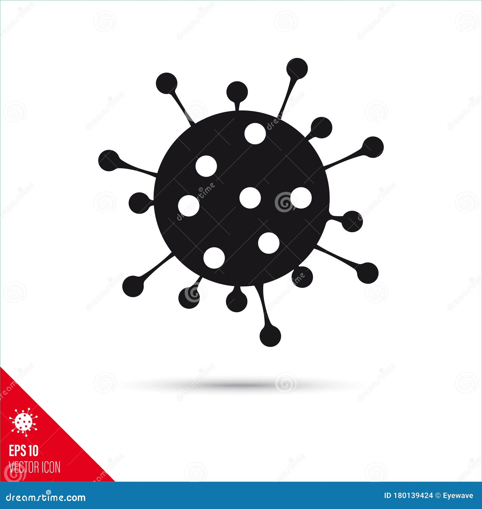 Stylized Corona Virus Vector Glyph Icon Stock Vector - Illustration of ...