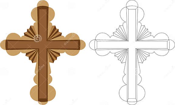 Stylized Cross stock vector. Illustration of gothic, heaven - 14780316