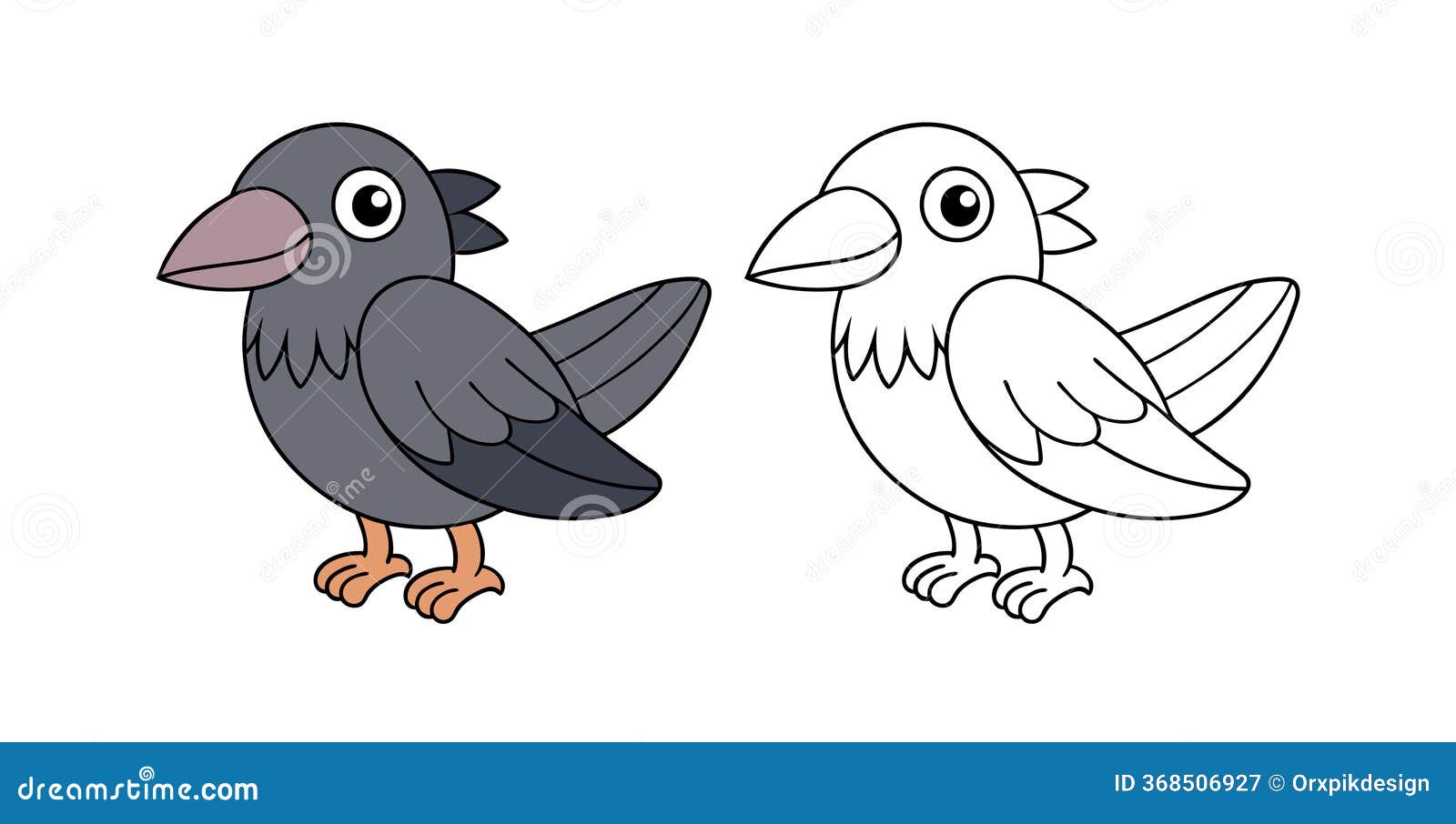 Stylized Crow Vector Set Raven & Bird Silhouette Illustrations ...