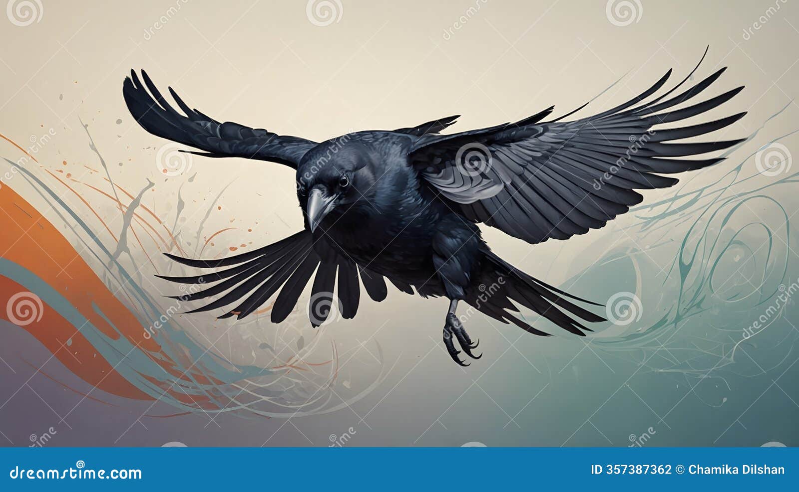 Stylized Crow Vector Set Raven & Bird Silhouette Illustrations ...