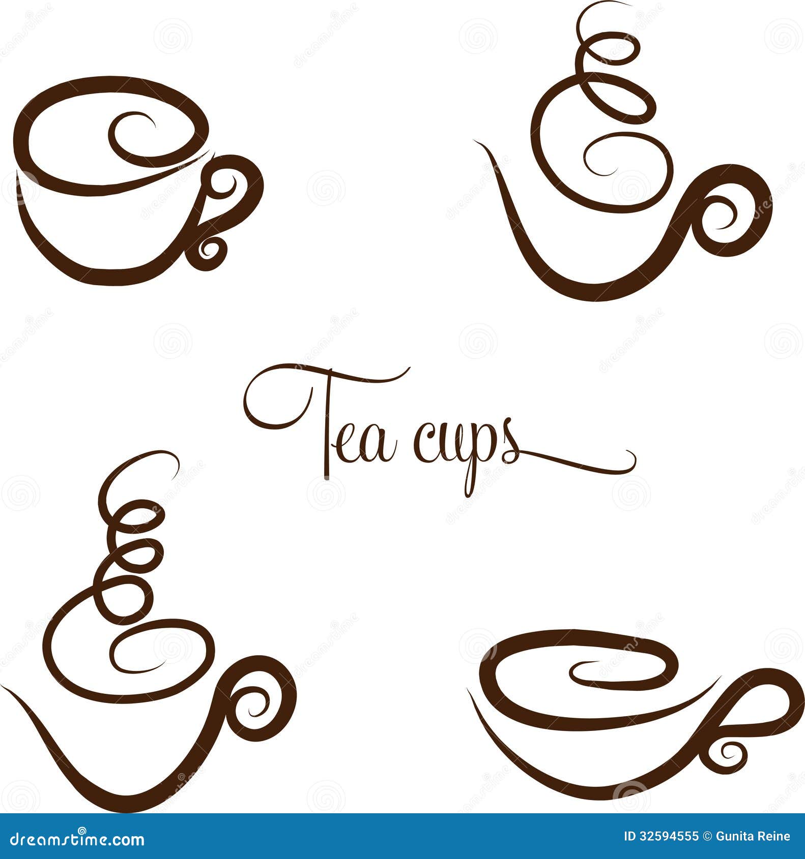 Stylized cups stock vector. Illustration of graphic, concept - 32594555